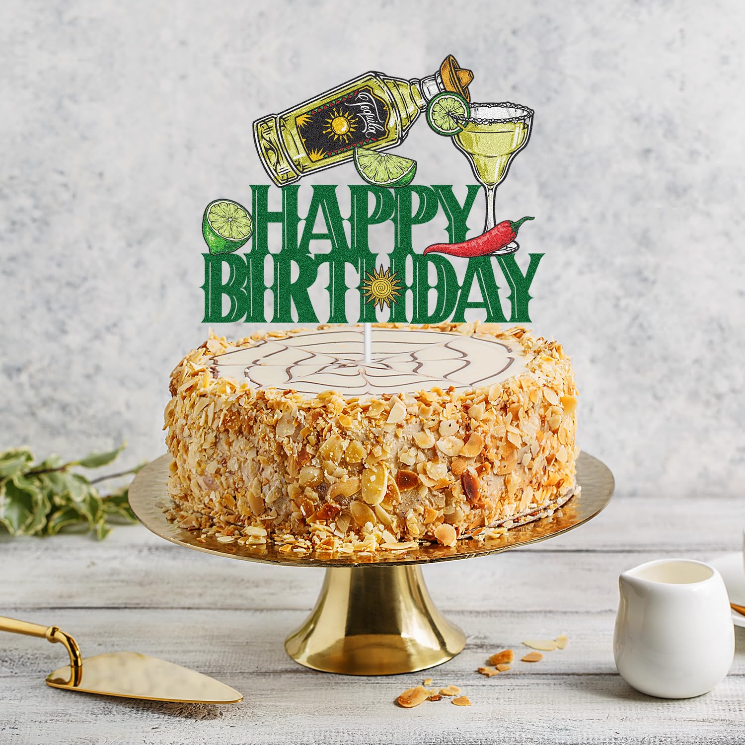 Snapklik.com : Tequila Happy Birthday Party Cake Topper