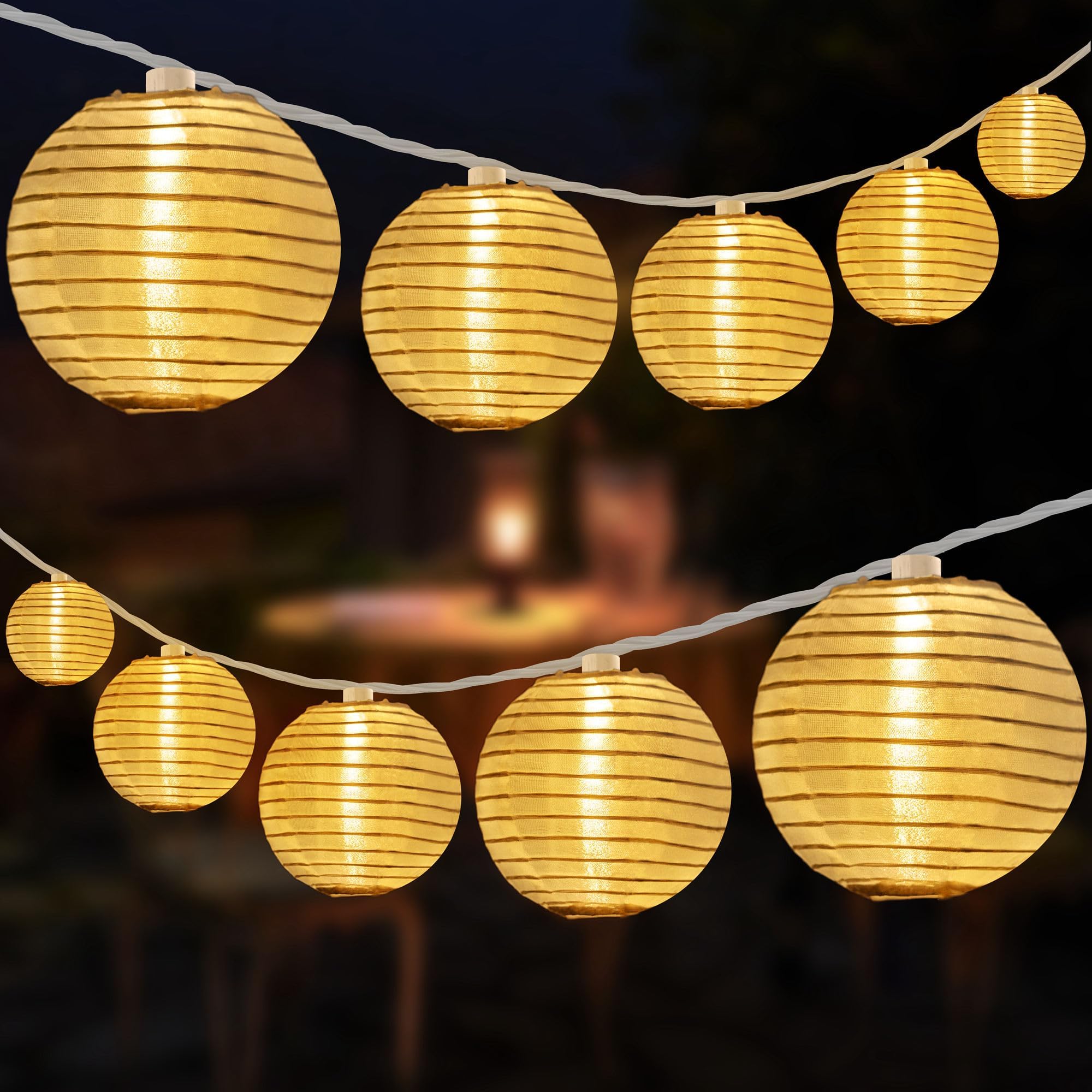 KI Store Lantern String Lights Set of 10 Extendable Plug-in Oriental ...