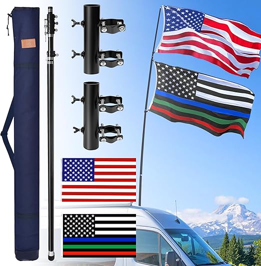 Amazon.com : Montex RV Flag Pole 14Ft, Flagpoles for Outside House ...
