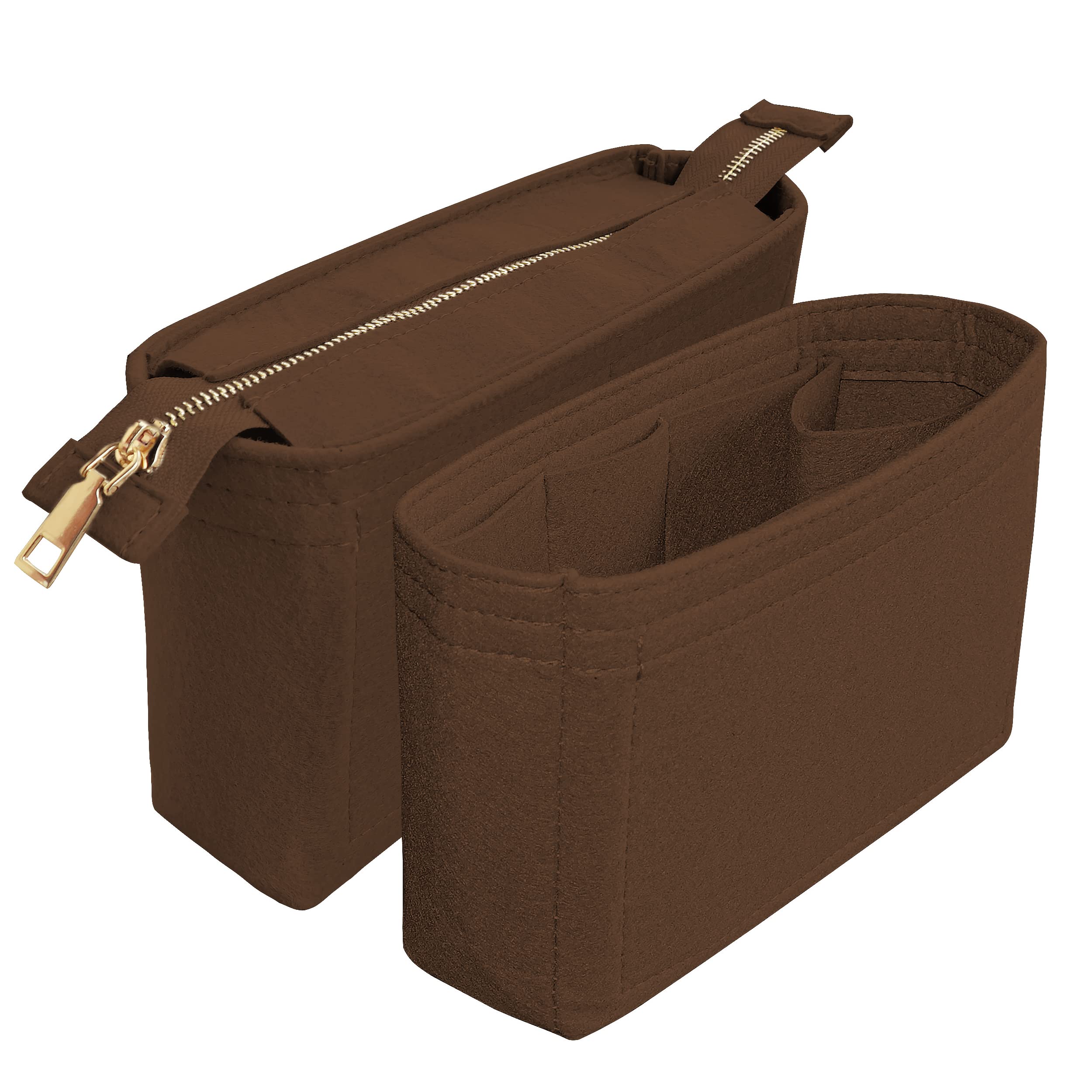 Amazon.com: TTdayup Felt Tote Bag organizer with Zipper Small Purse ...