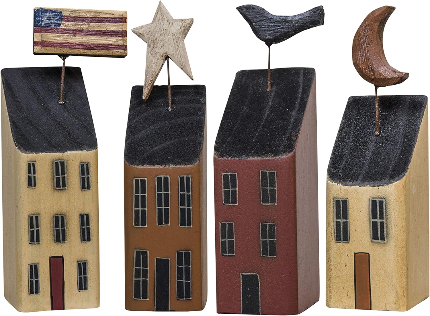 Amazon.com: CWI Gifts Little House Shelf Sitters 4/Set, Multi : Tools ...