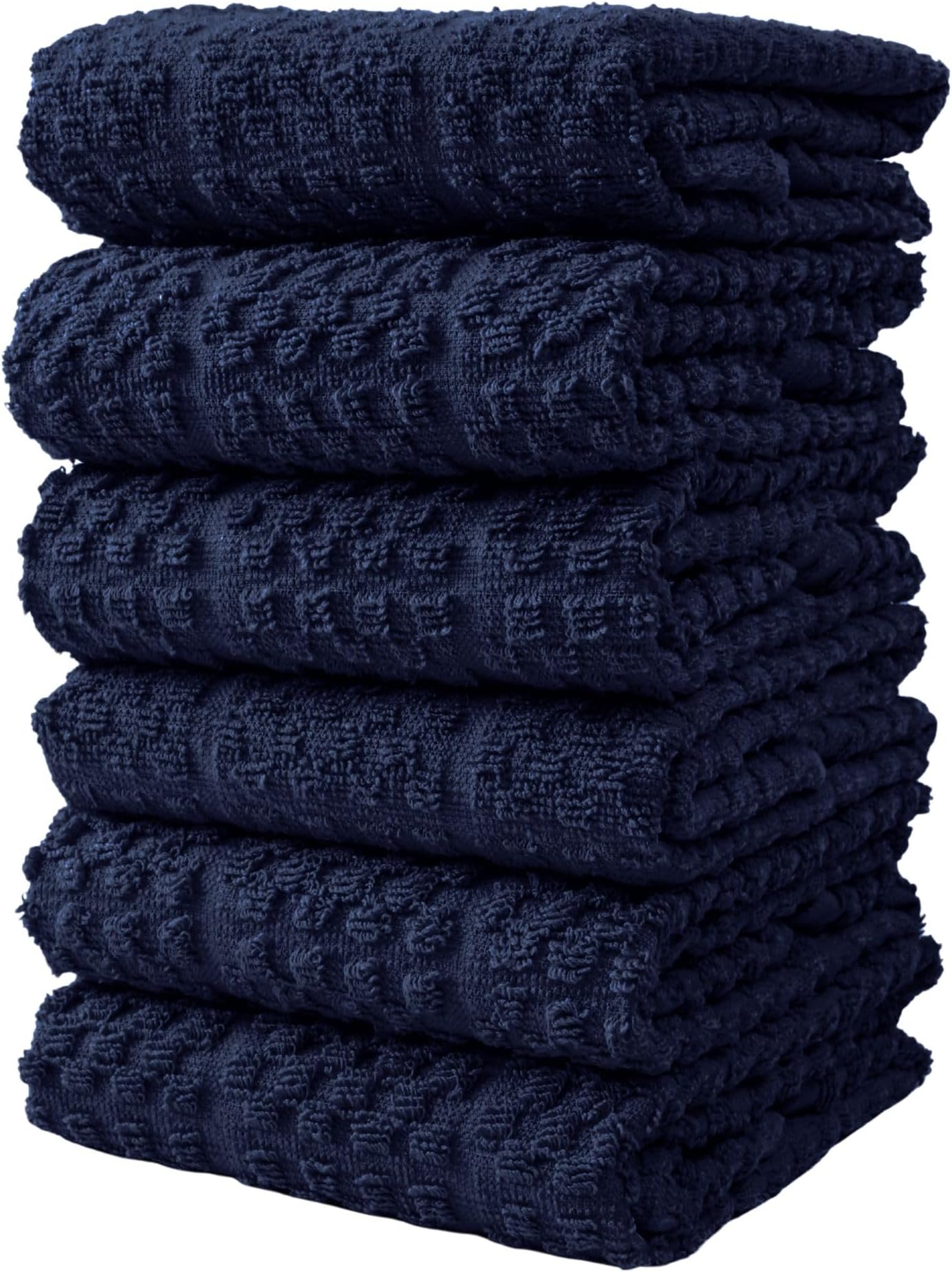 Amazon.com: anyi Navy Dish Towels for Kitchen, Absorbent Cotton Kitchen ...