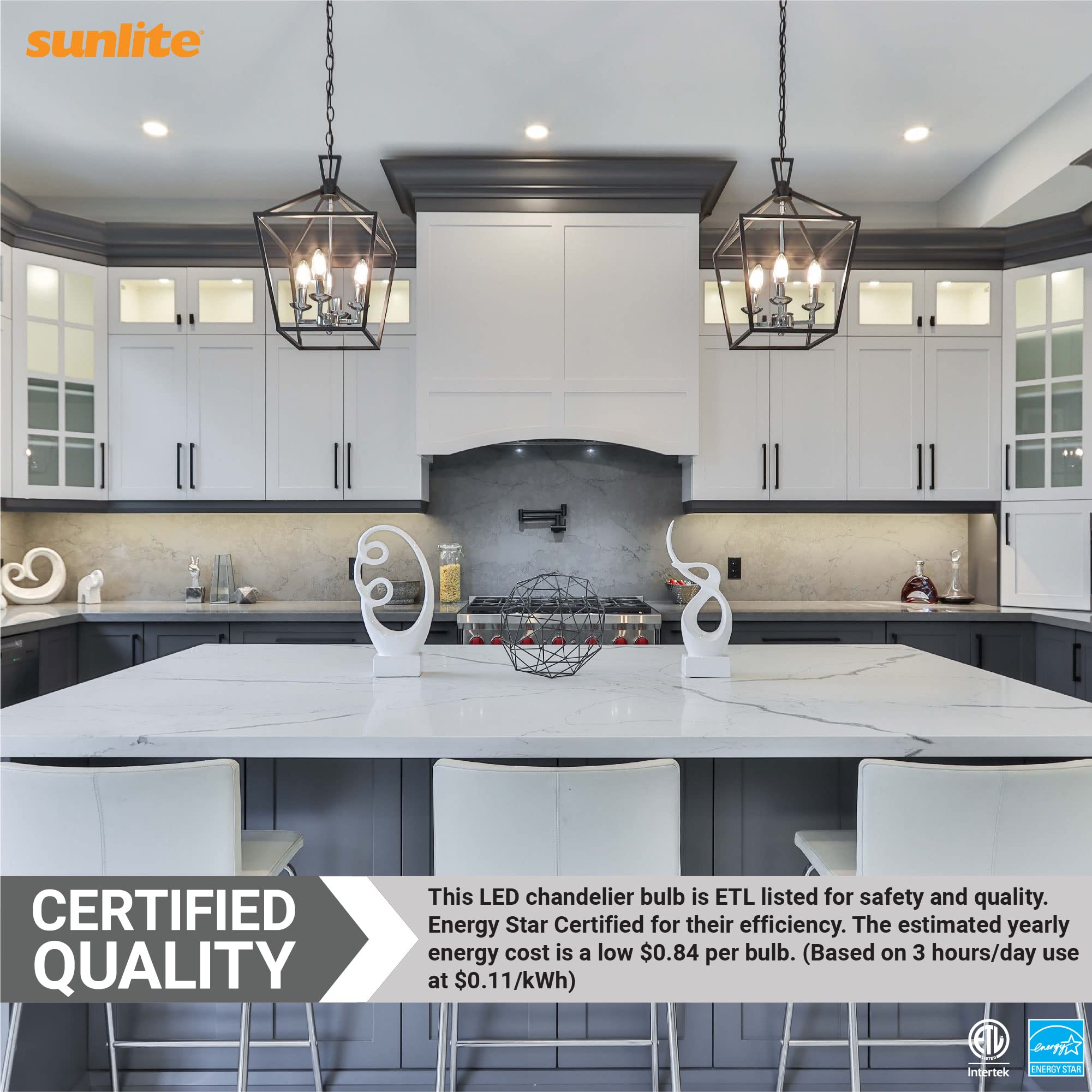 Snapklik.com : Sunlite 41644 LED B11 Clear Torpedo Tip Chandelier Light ...