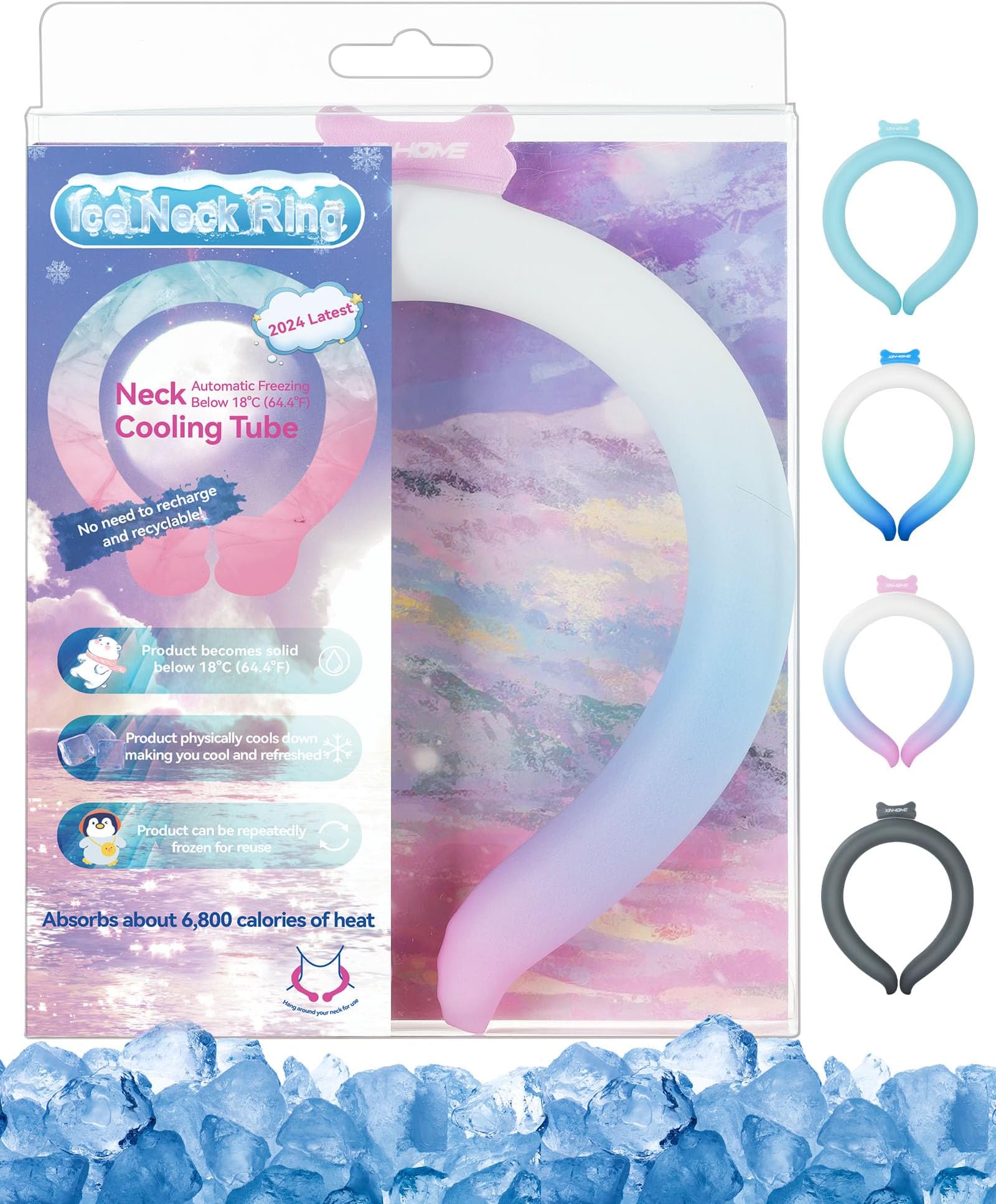 Amazon.com: Neck Cooling Tube - Wearable Ice Ring Neck Cooler for ...