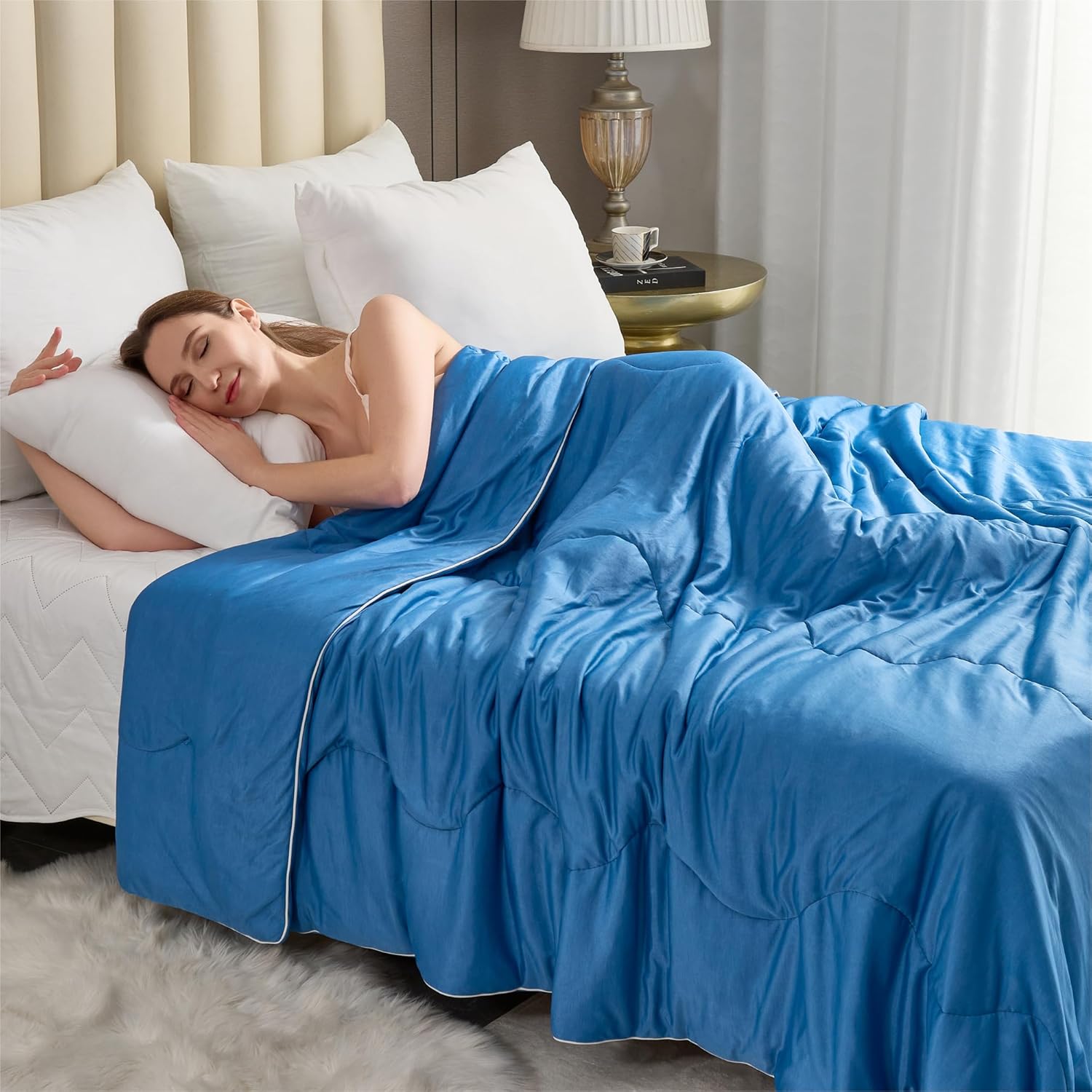 Amazon.com: Cooling Comforter King Size, Double Sided Cooling Comforter ...