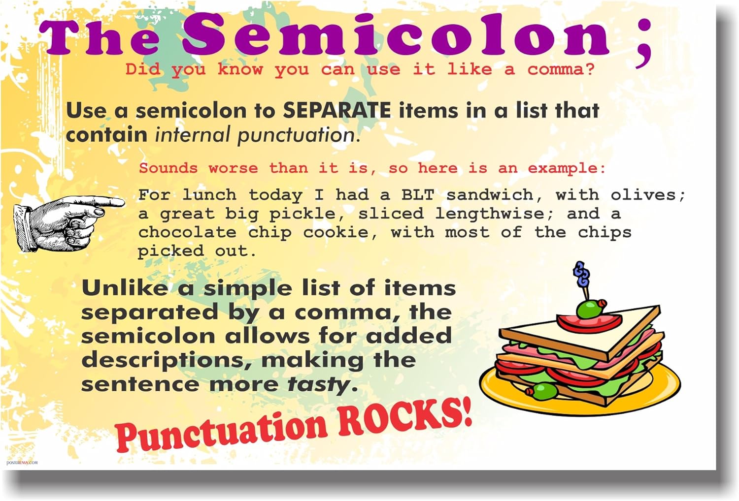Amazon.com: The Semicolon #2 - Semicolon - Punctuation Rocks ...