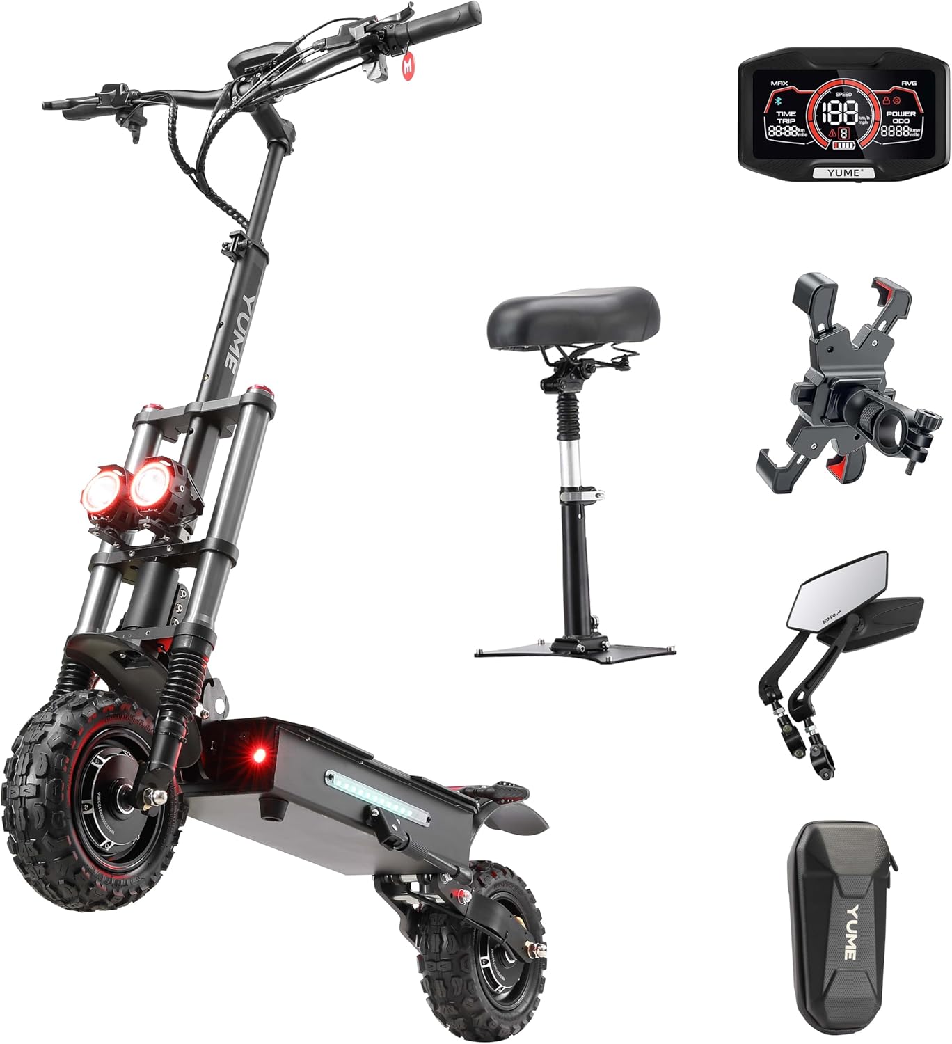 Amazon.com : M YUME SCOOTER Y11PRO Electric Scooter High Power Dual ...