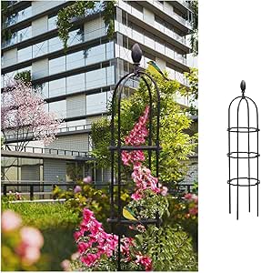 Amazon.com: Tower Obelisk Garden Trellis-Portable-Rose Supports For ...