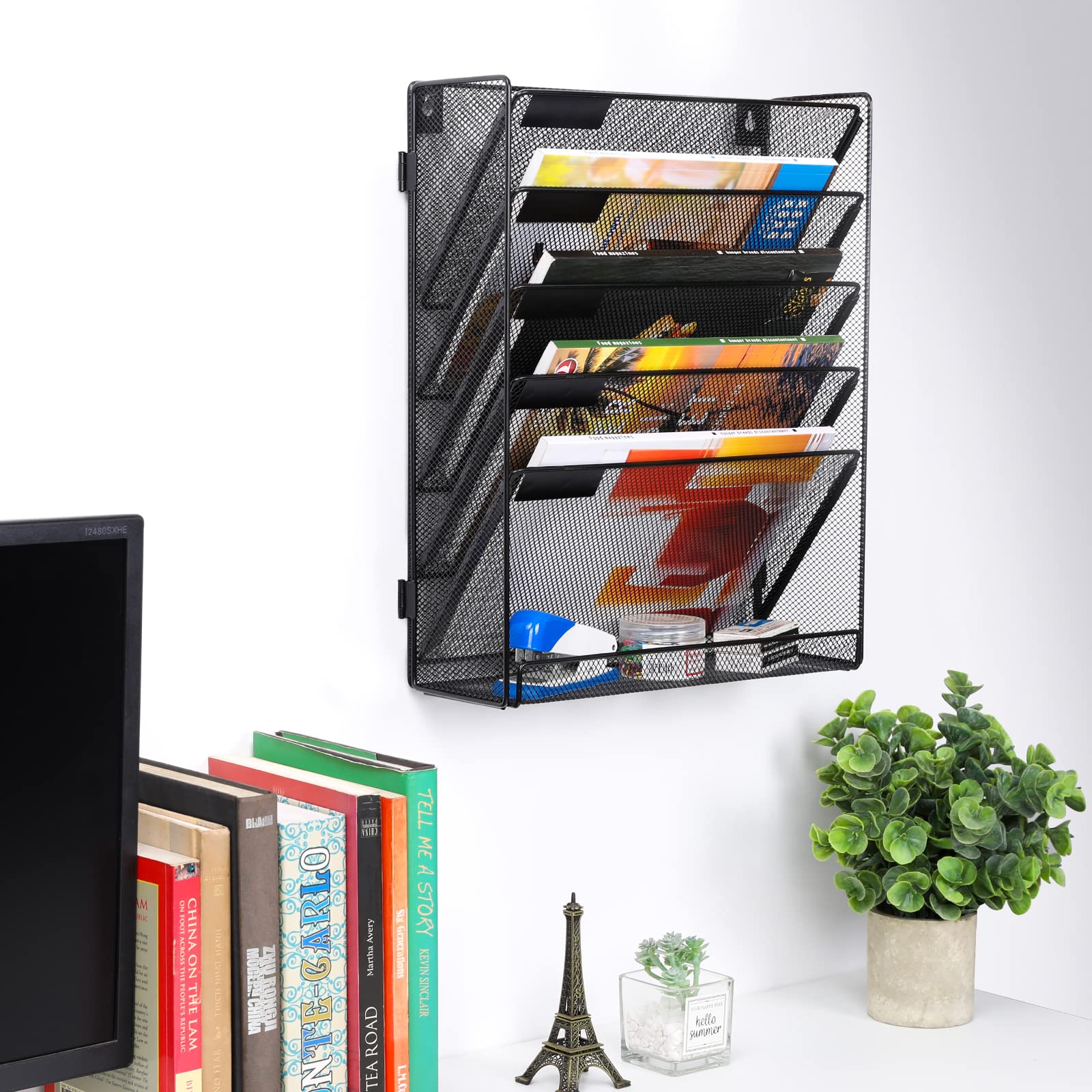 Snapklik.com : EasyPAG Mesh Office Organizer, 5 Tier Wall File ...