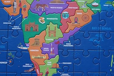 Buy Skillmatics India Map Puzzle - 70 Pieces, Educational Toy, Learn ...