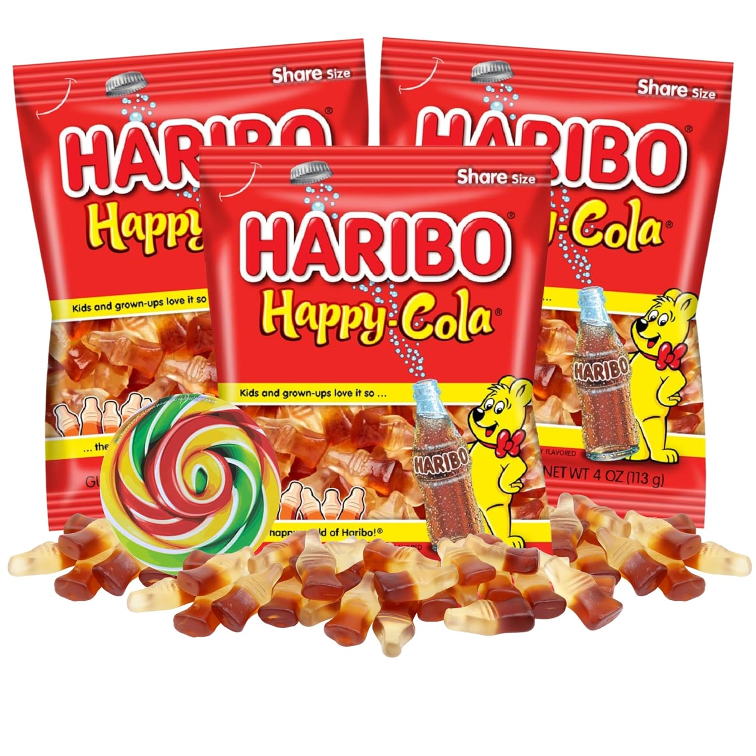 Amazon.com : Cola Gummies, Chewy Soda Candy Bottles in Share Size Bags ...