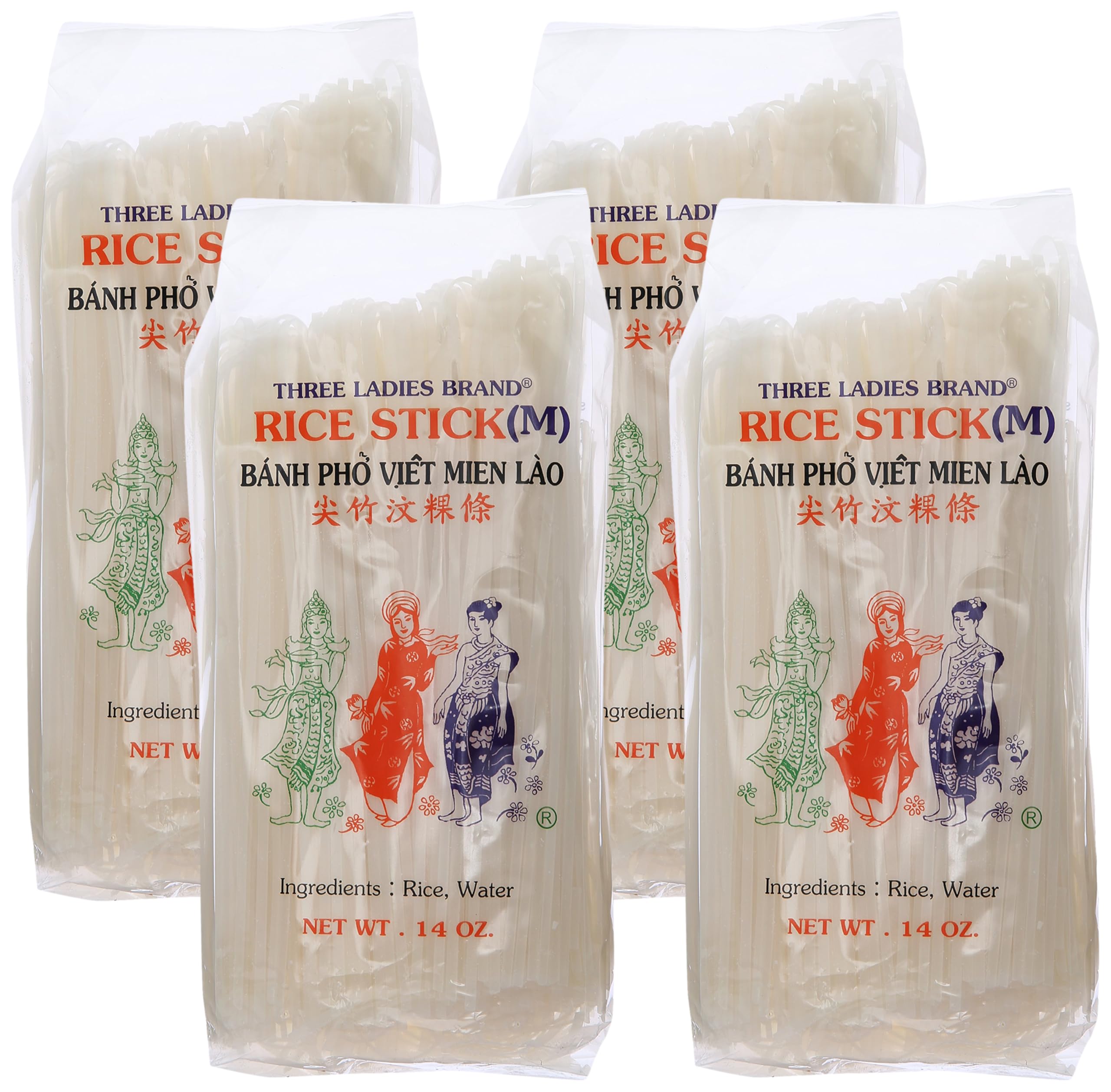 Amazon.com : Three Ladies Brand Rice Stick, 14 oz (Pack of 4 ...