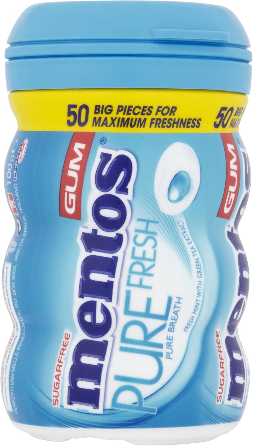 Mentos Gum Pure Fresh, fresh mint (Pack of 6, 50-Piece) : Amazon.co.uk ...