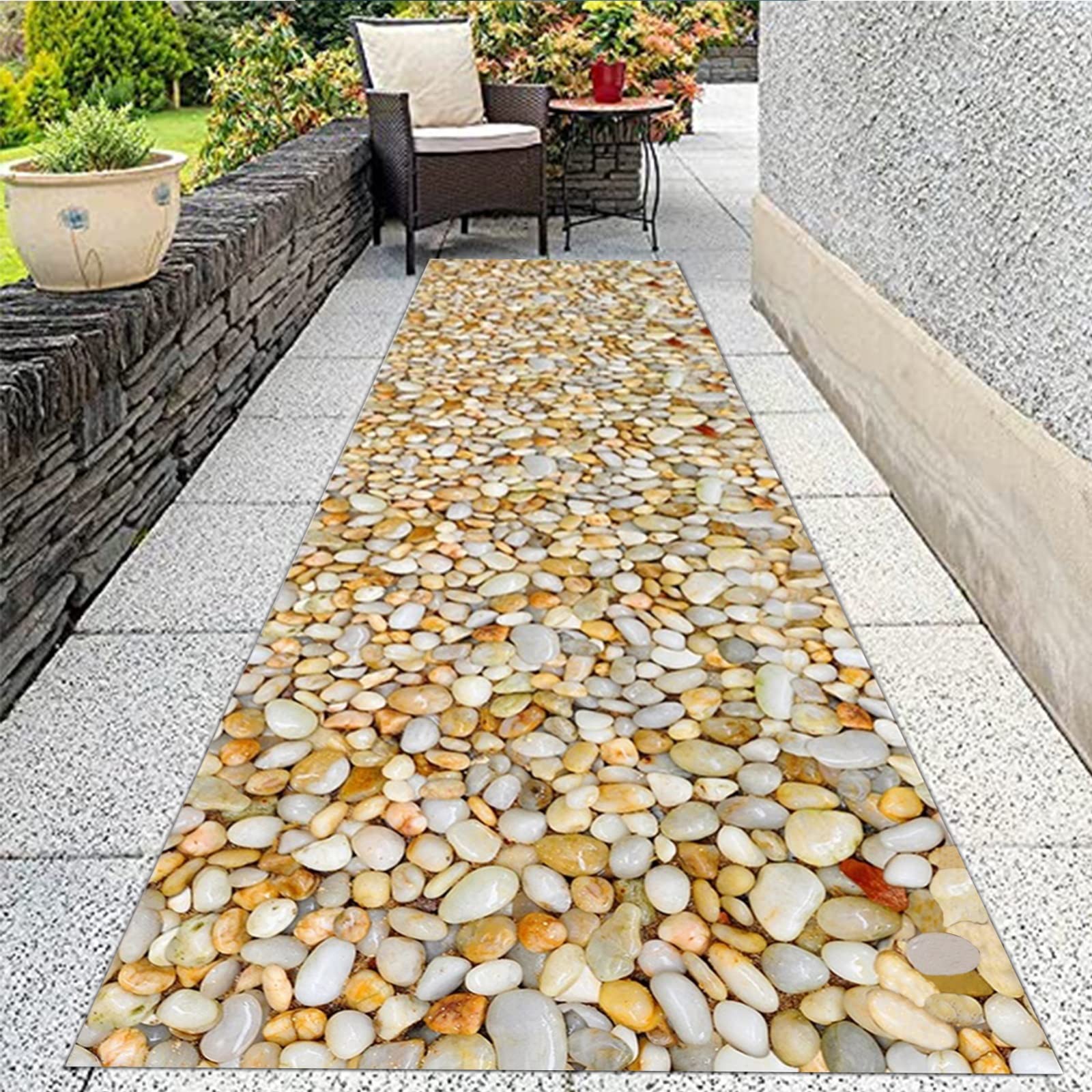 Outdoor Runner Plain Beige Runner Abstract Textured Flatweave Indoor
