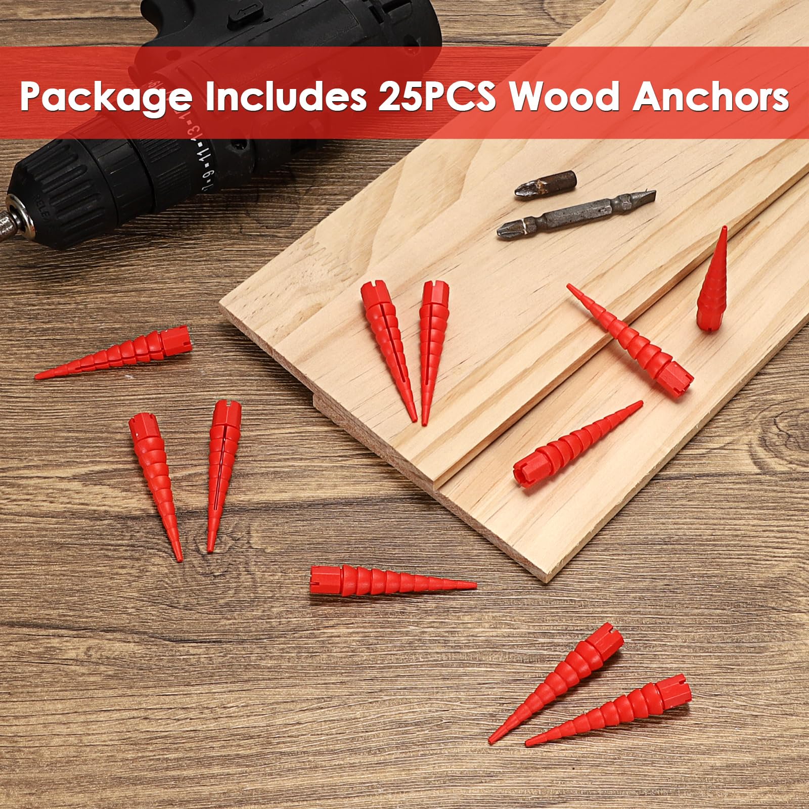 Snapklik.com : 25PCS Stripped Screw Hole Repair Kit For Wood, Door ...