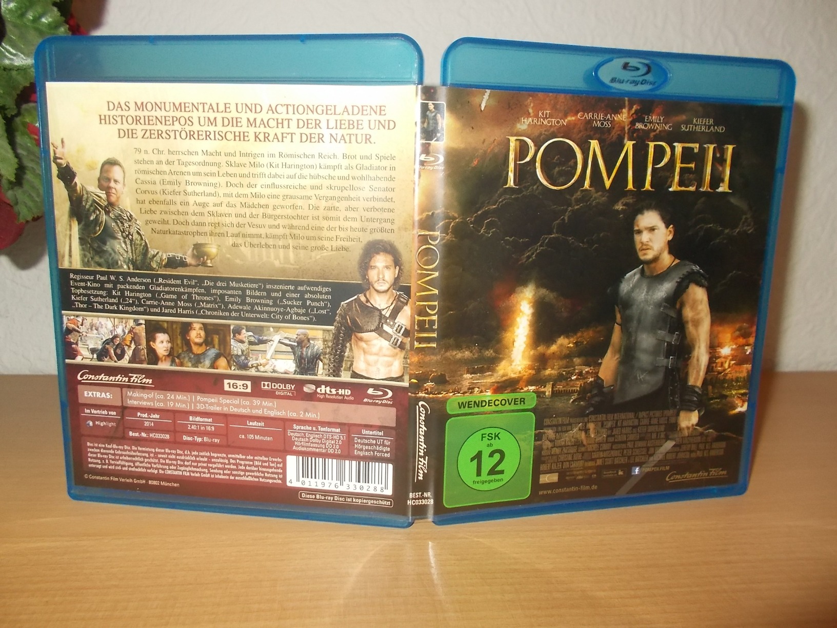 Pompeii (Blu-ray) [Blu-ray]: Amazon.de: Harington, Kit, Browning, Emily ...