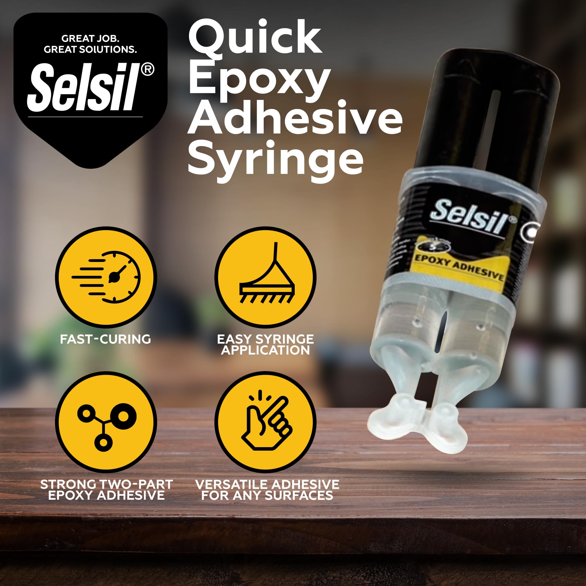 Snapklik.com : SELSIL 2 Part Epoxy Glue, 5 Min Epoxy Clear, 5-Minute ...