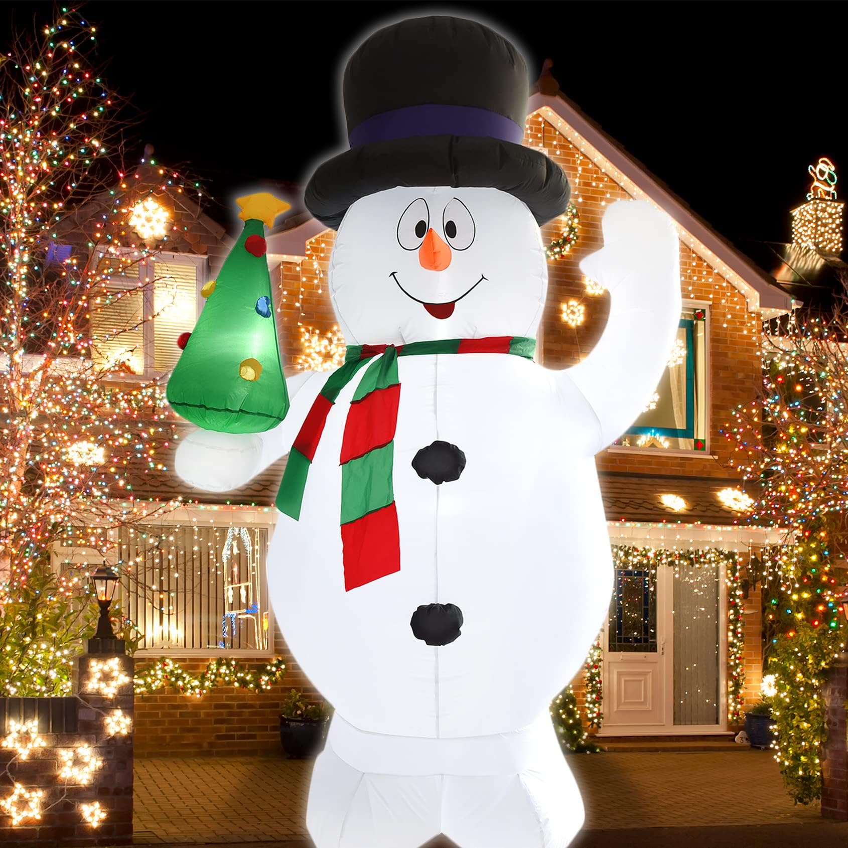 Amazon.com: Gemmy 39909 Frosty The Snowman Inflatable, Multi : Patio ...
