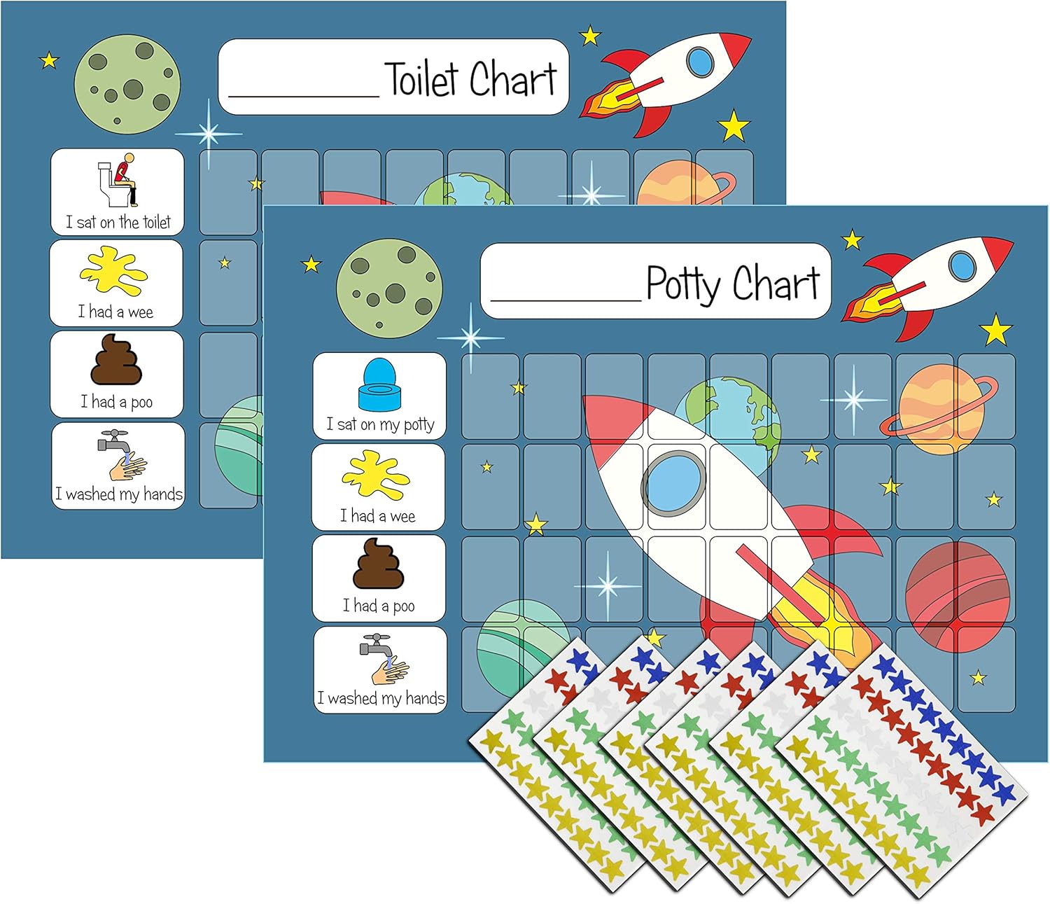 Space Themed Potty Training Reward Chart con Chile | Ubuy