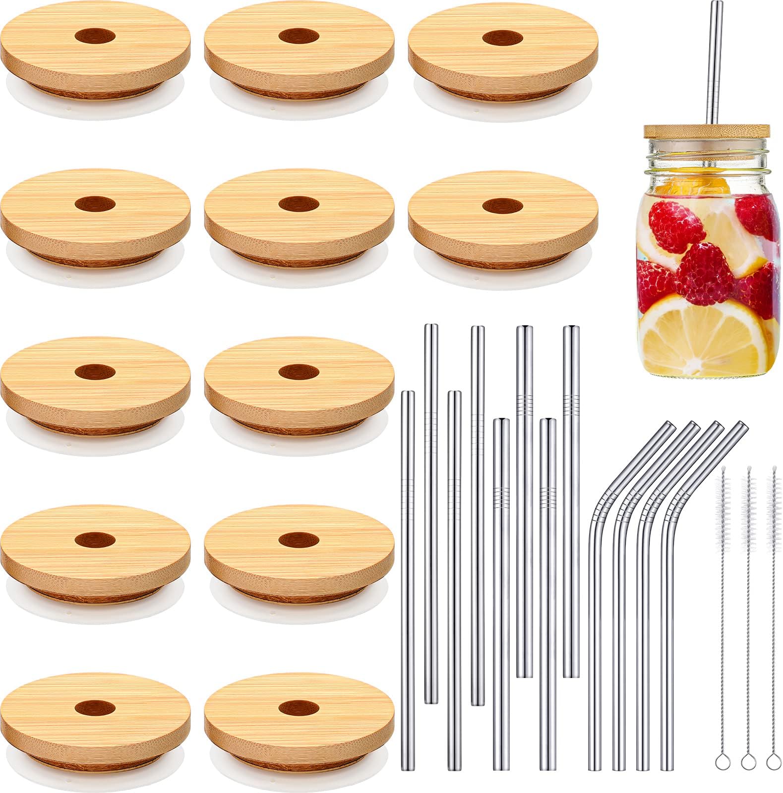 Amazon.com: PACKOVE Silicone Straw Hole Plugs Mason Jar Lids Airlock ...