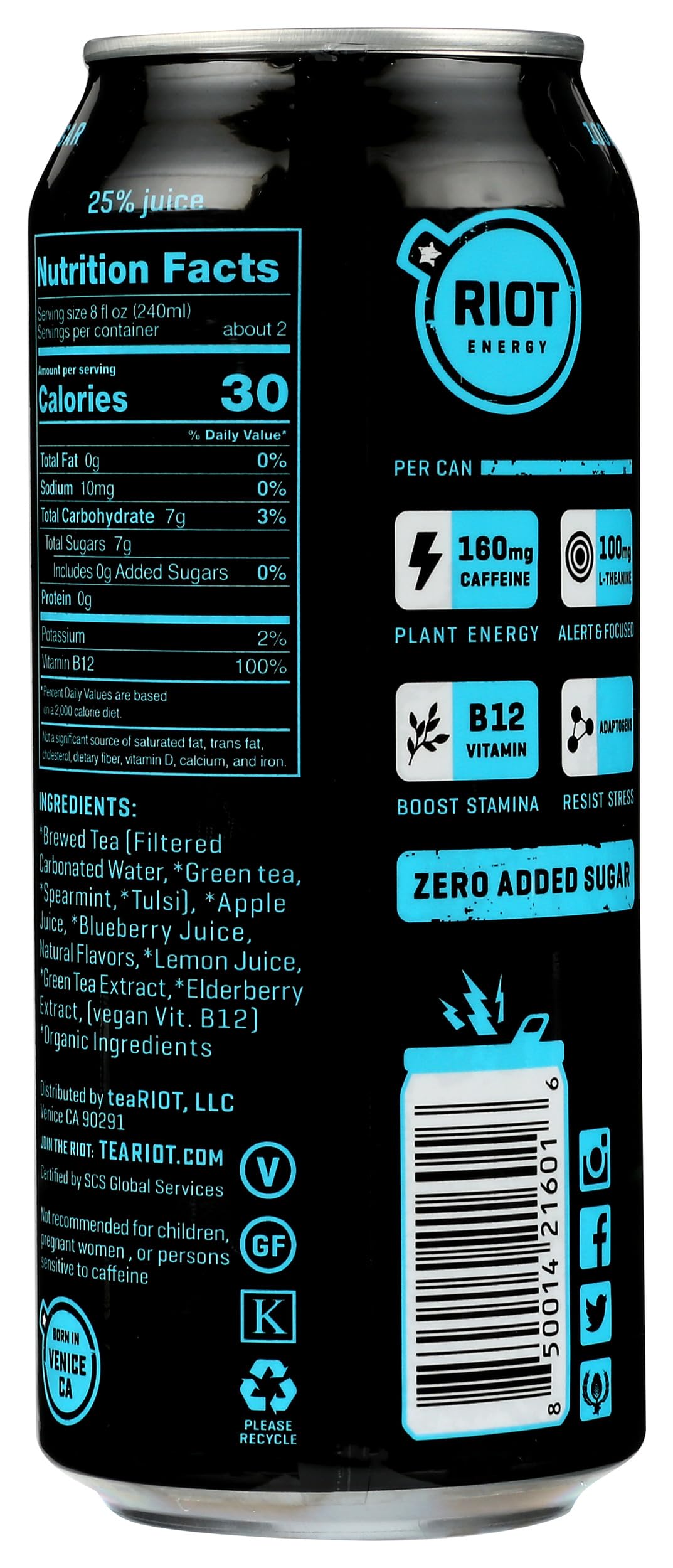 Snapklik.com : Riot Organic Berry Plant Powered Energy Drink