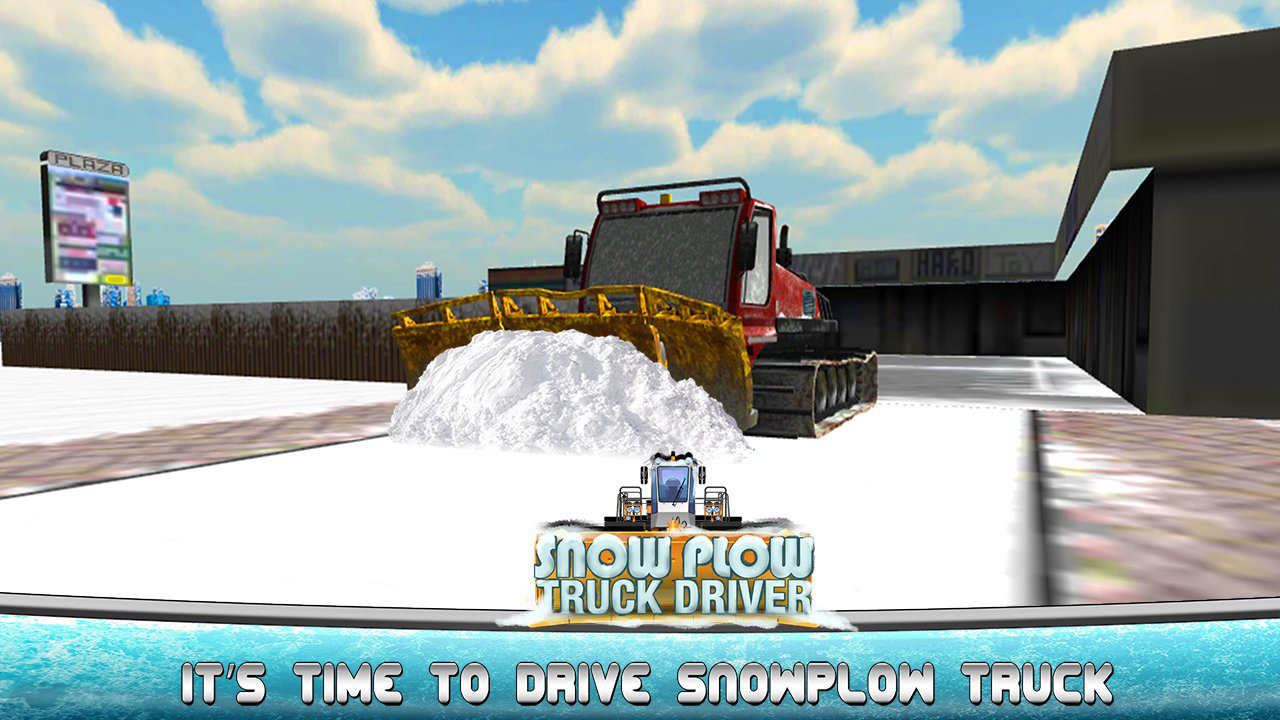 Snow Plow Truck Driver Winter Simulator 3D: Heavy Snow Excavator Crane ...