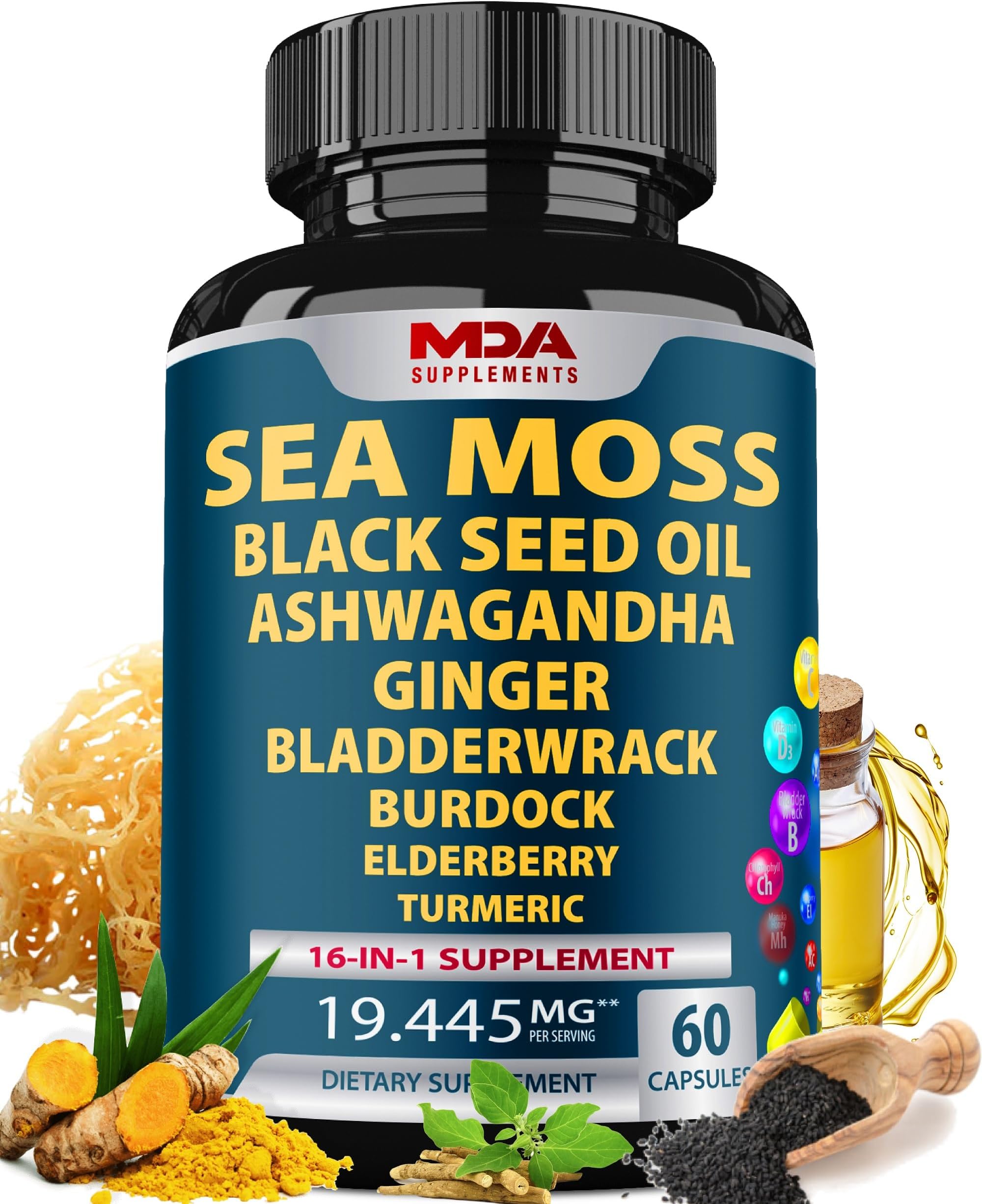 Amazon.com: LetaGreen Sea Moss and Lion’s Mane Bundle - Wild Sea Moss ...