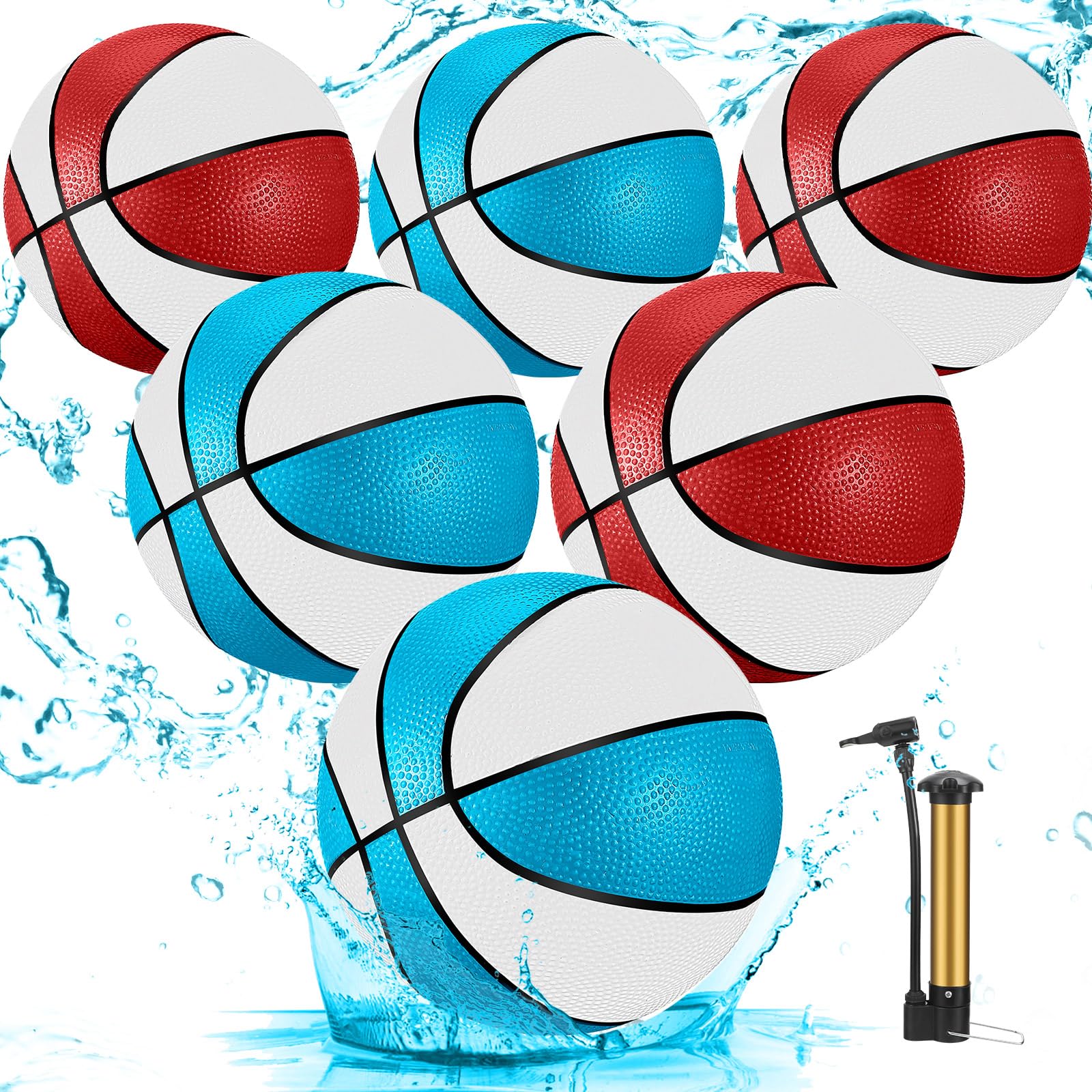 Jenaai 6 Pcs Pool Basketball 9 Inch Operation Christmas Water ...