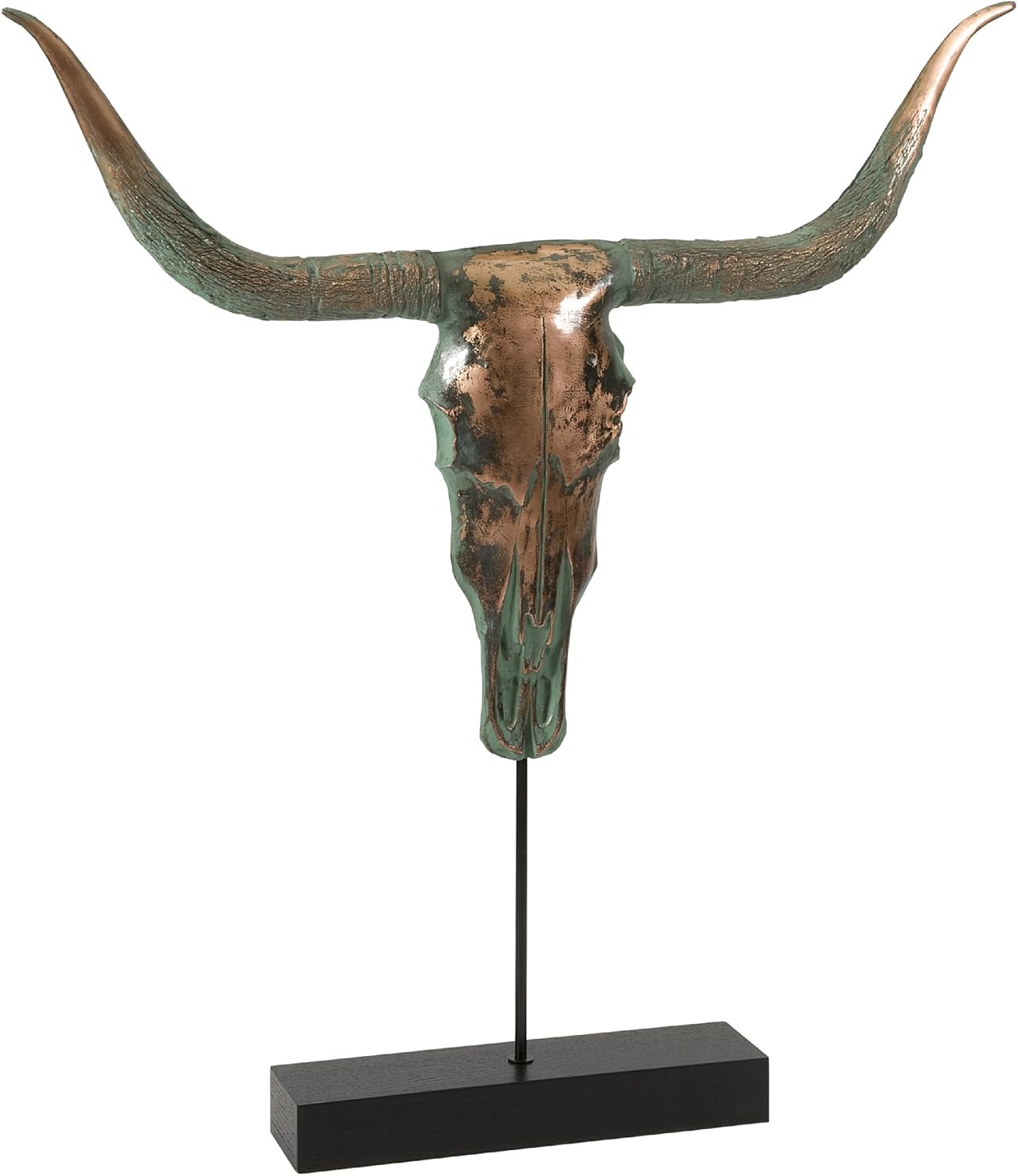 Amazon.com: IMAX 78004 Socorro Copper Ox Head Sculptures on Stand ...