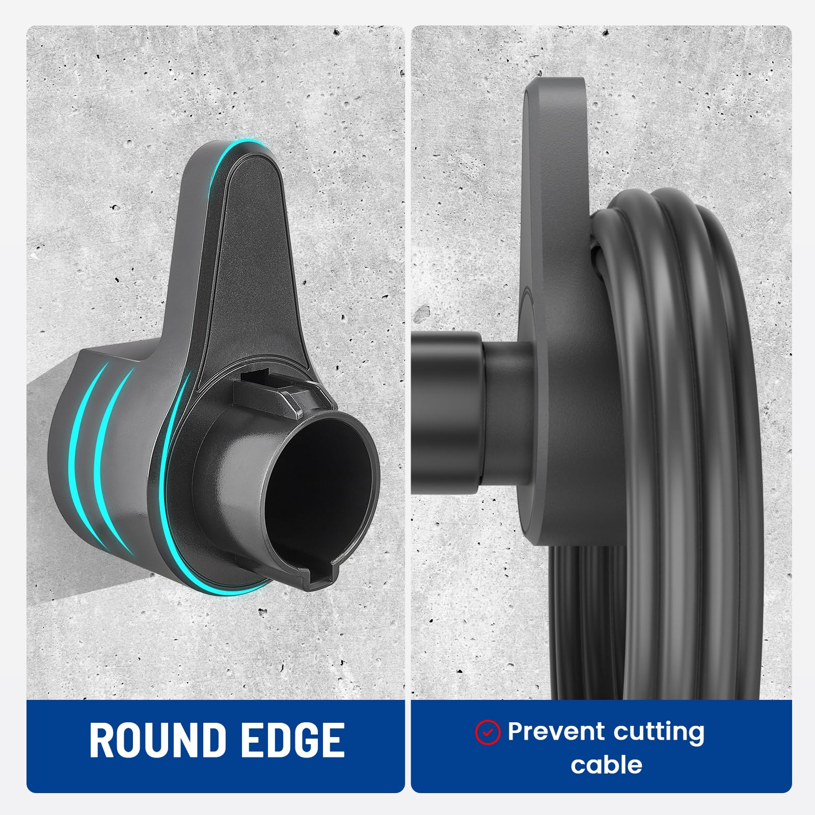 Snapklik.com : EV Charger Holder Wall-Mount For SAE J1772 Connector ...