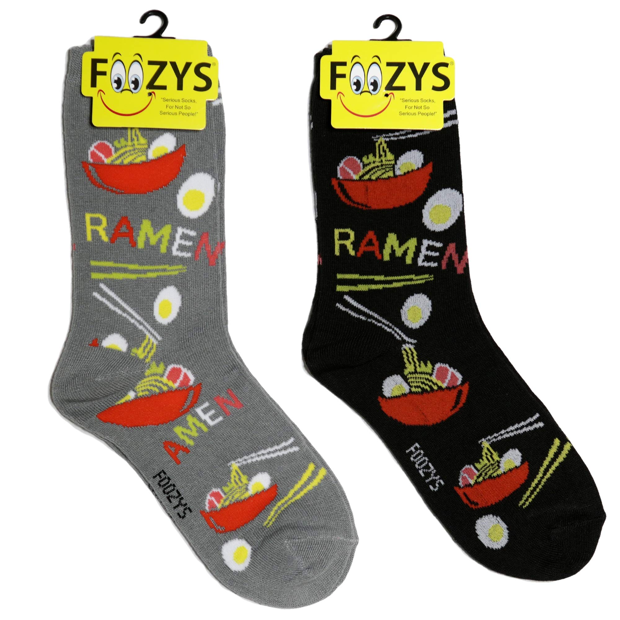Amazon.com: Foozys Women’s Crew Socks | Fun Cute Ramen Food & Drink ...