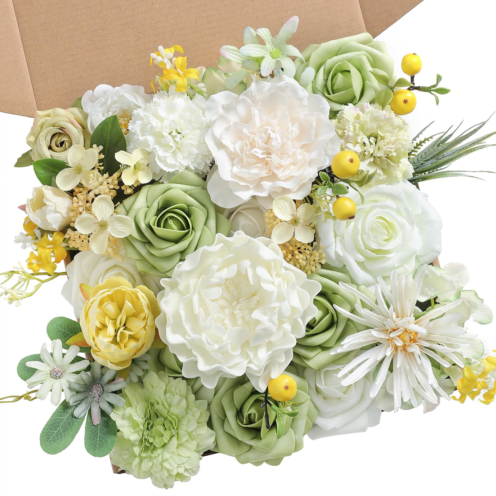 Amazon.com: Ding tuoao Artificial Flower Box Set DIY Wedding Fake Silk ...