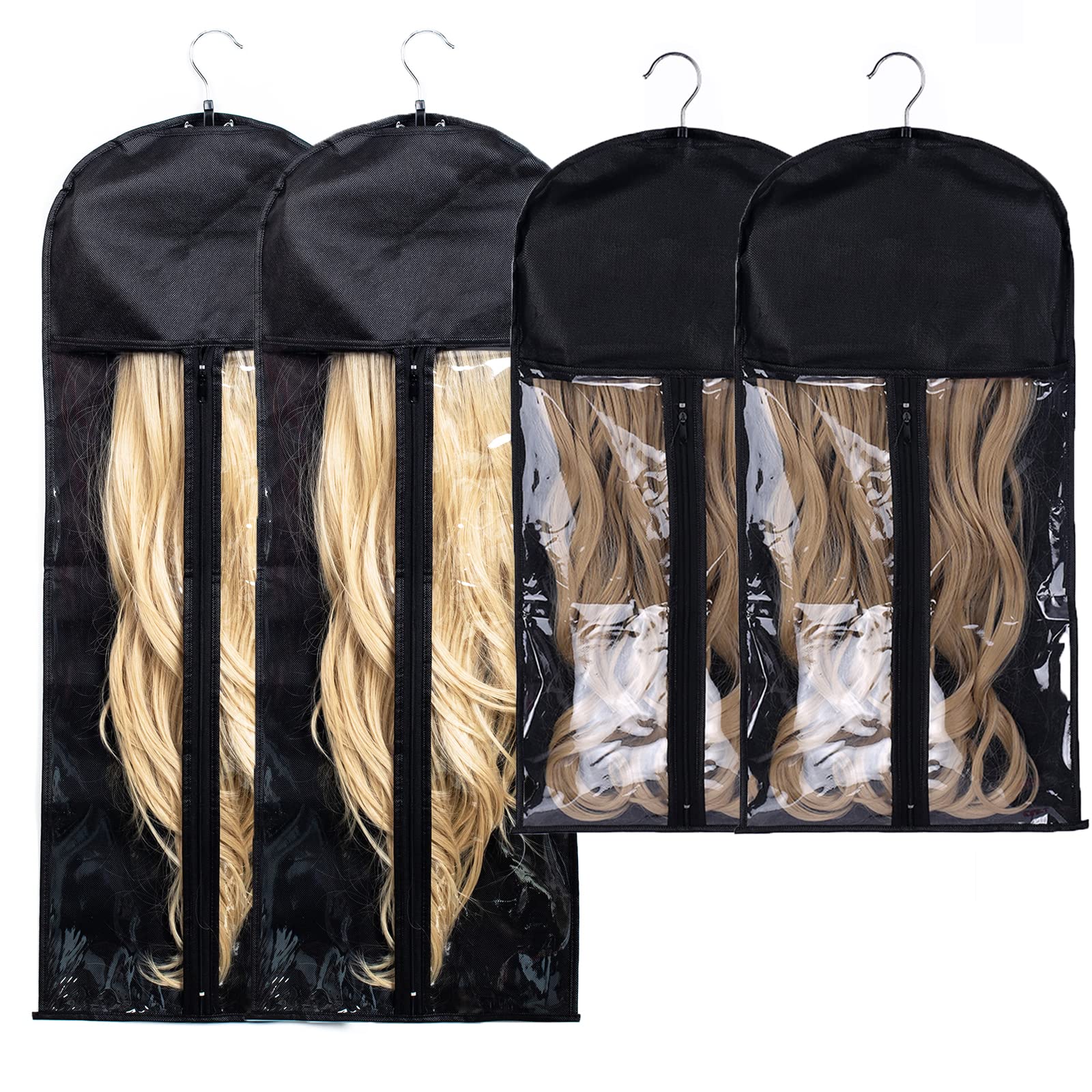 Amazon.com : RJMBMUP 4 Pack Hair Extension Holder Wig Storage Bag with ...