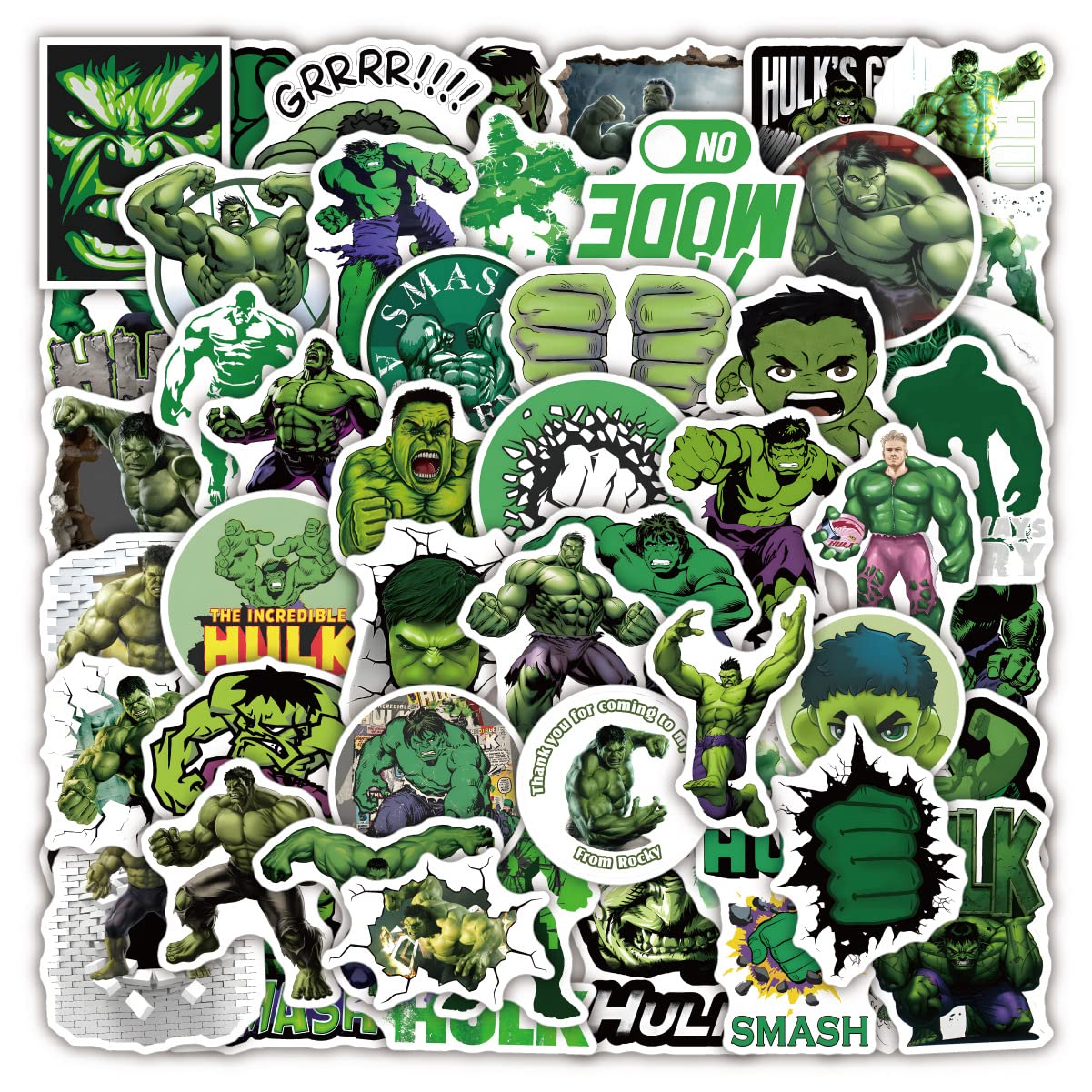 50pcs Hulk Stickers For Teens Adults Girls Hulk Aesthetic Stickers ...