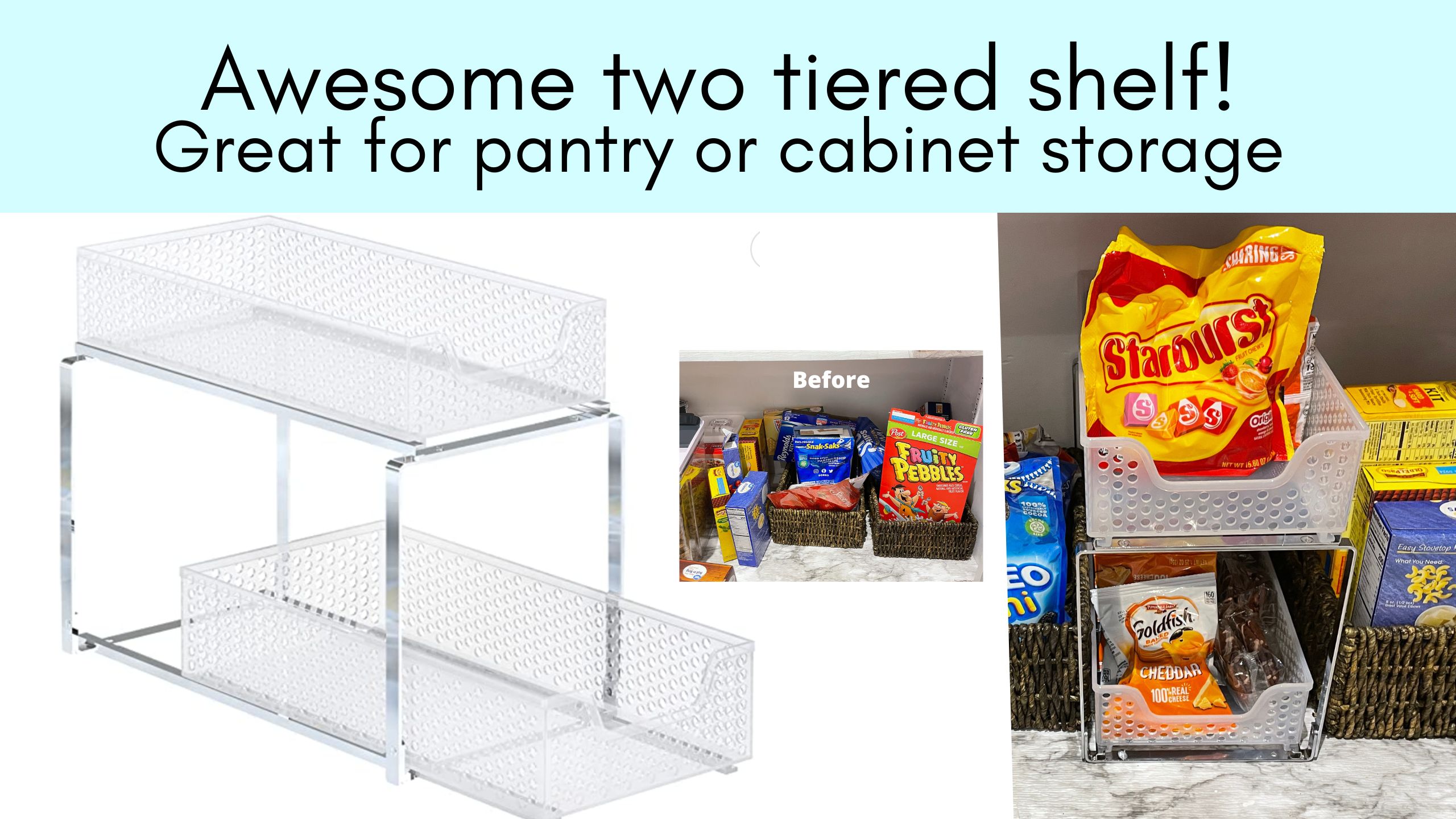 Watch Simple Two Tiered Shelf Organizer- Perfect for small spaces! on ...