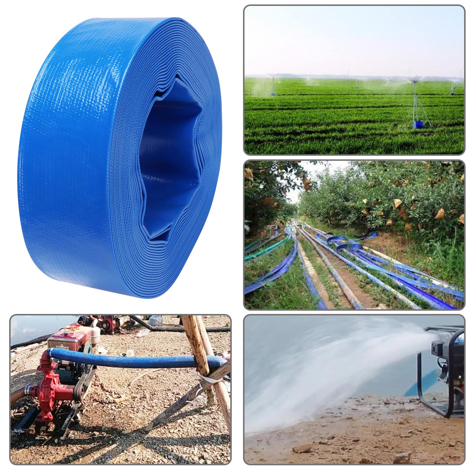 Snapklik.com : DERPIPE Lay-Flat Pool Backwash Hose - 2" X 50Ft ...