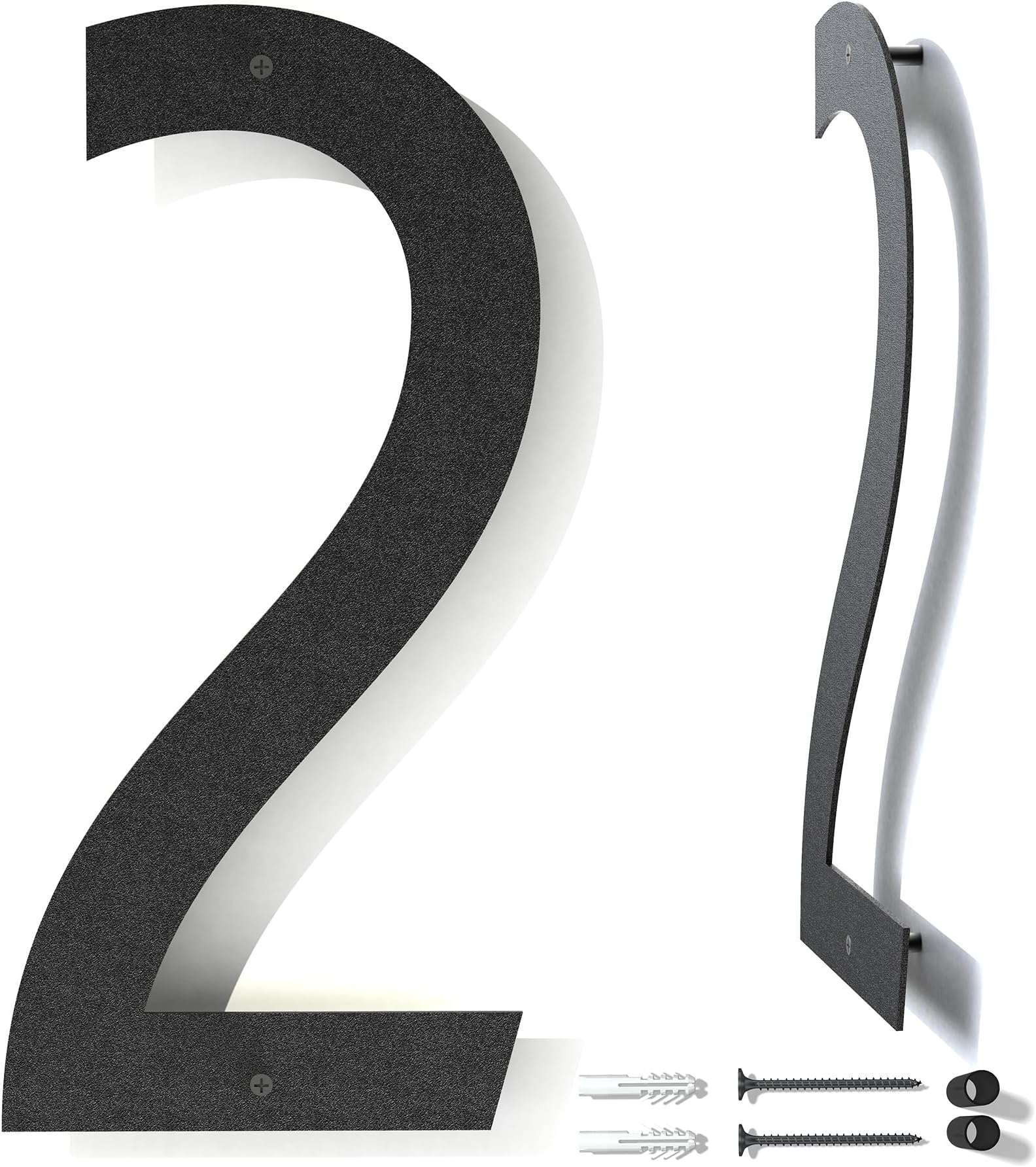 Amazon.com: 12 Inch Metal House Numbers for Outside | Floating Metal ...