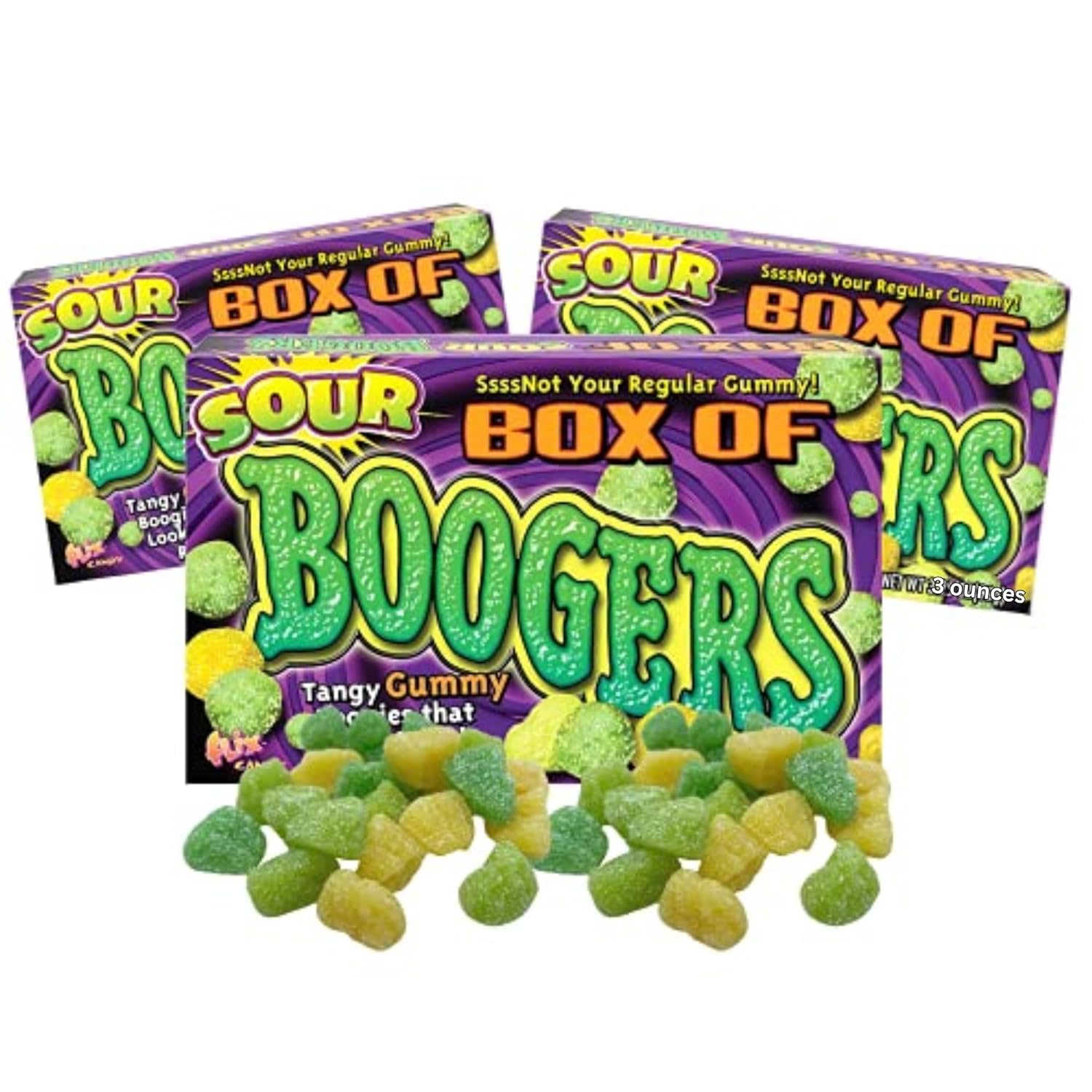 Amazon.com: Needzo Sour Box of Booger Gummies, Tangy Gummy Candy ...