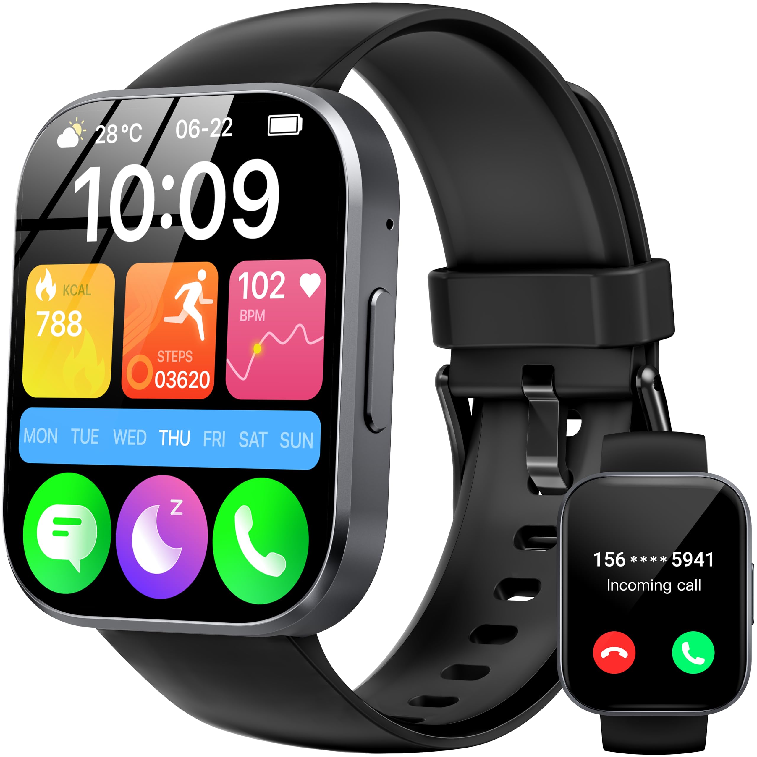 Amazon.com: OUKITEL Smart Watch(Answer/Make Call), 1.91" HD ...