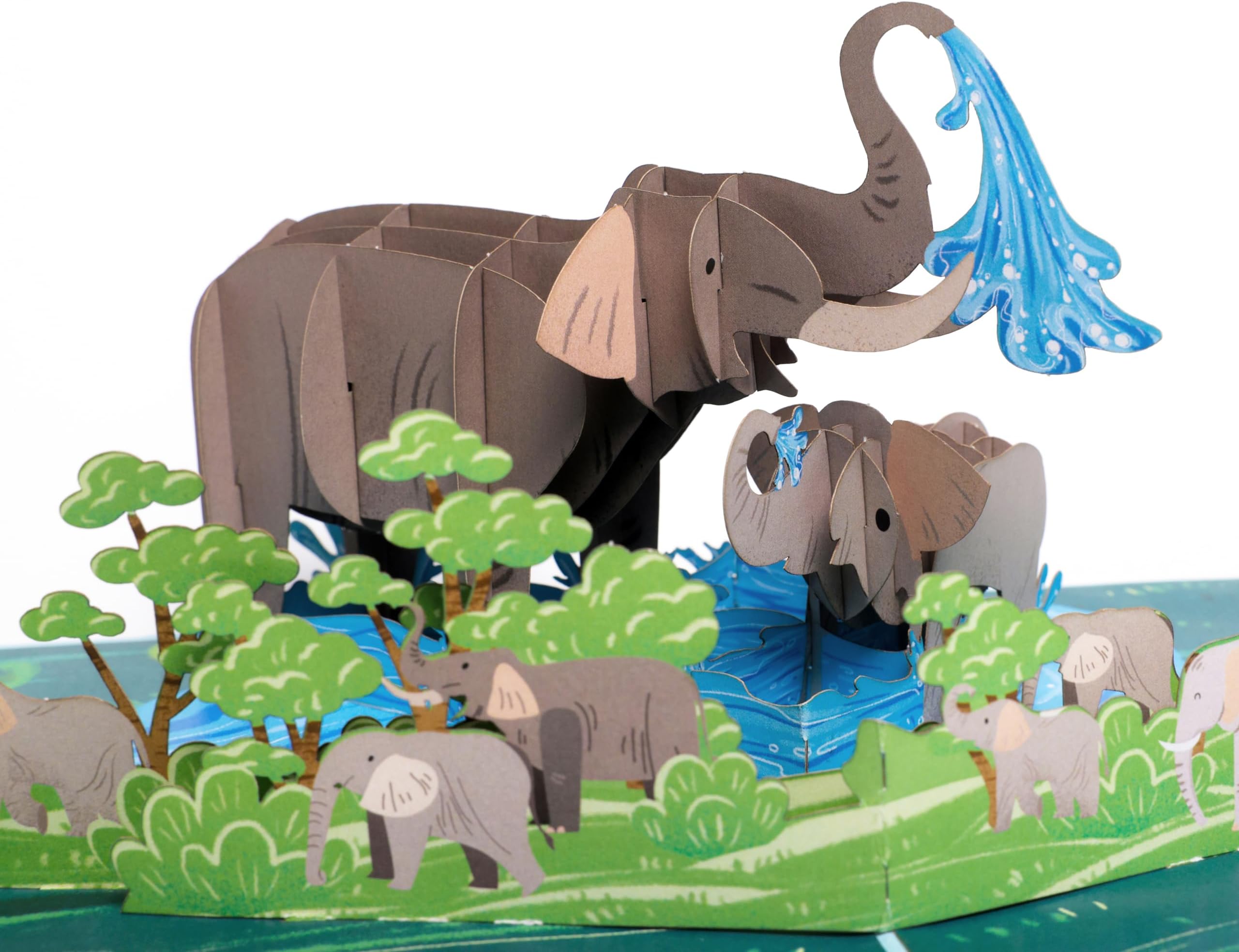 Amazon.com : PopLife Flying Elephant and Balloons Pop Up Card for All ...