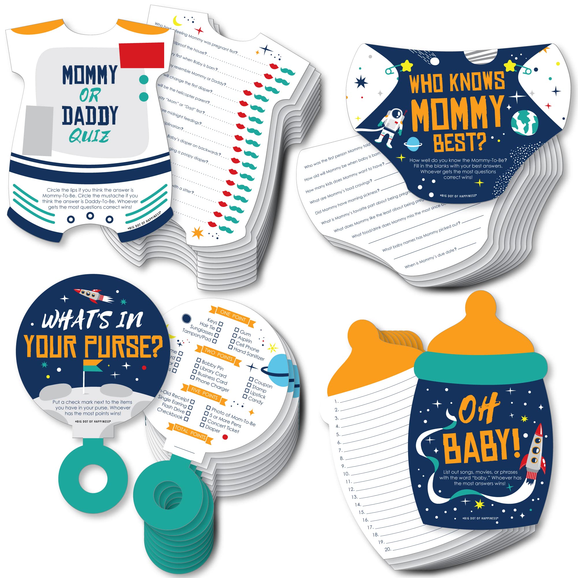 Rocket Ship Bulletin Board Blast Off To Outer Space Party Game Set ...