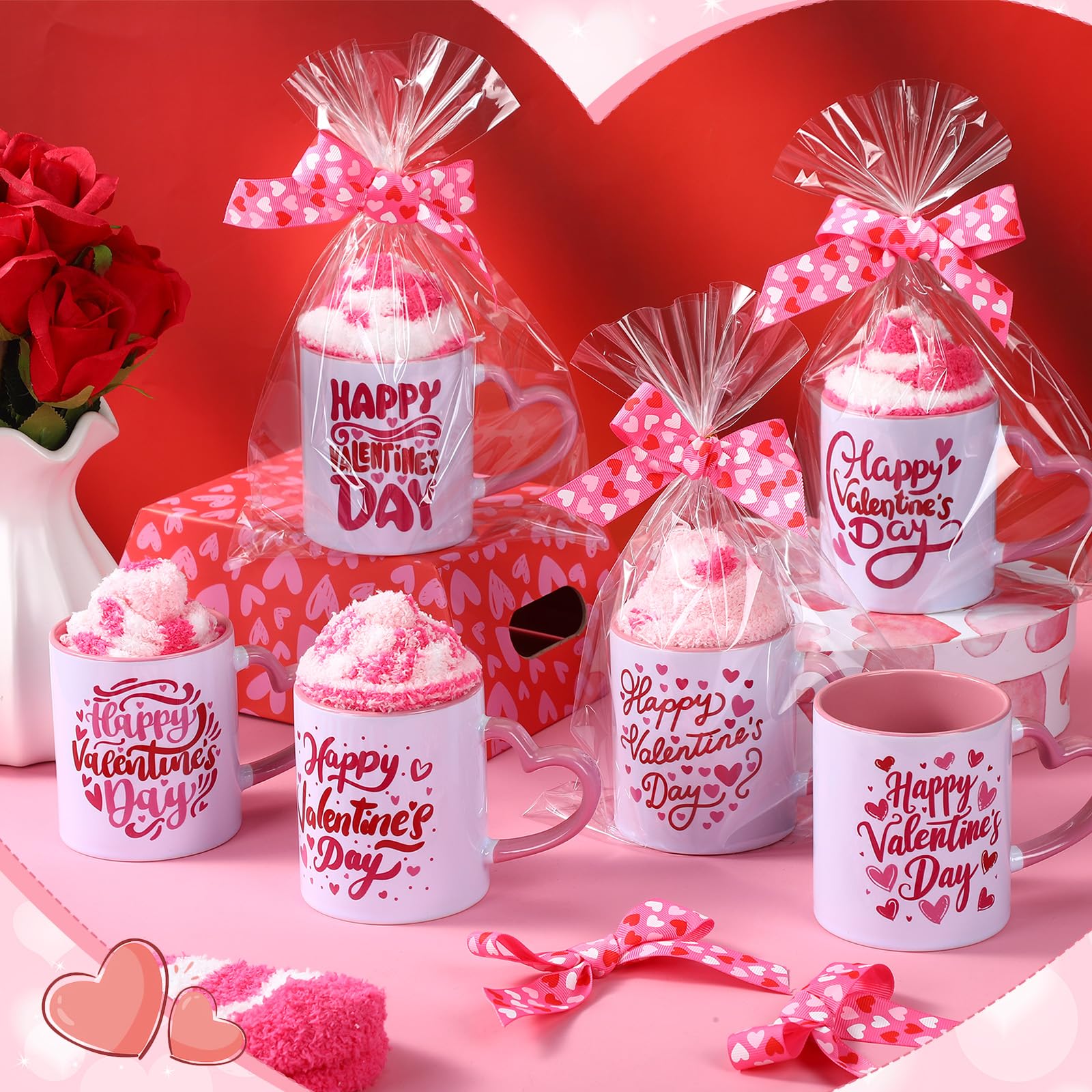 Amazon.com: Baderke 6 Set Valentines Day Mug Gift Set Include ...