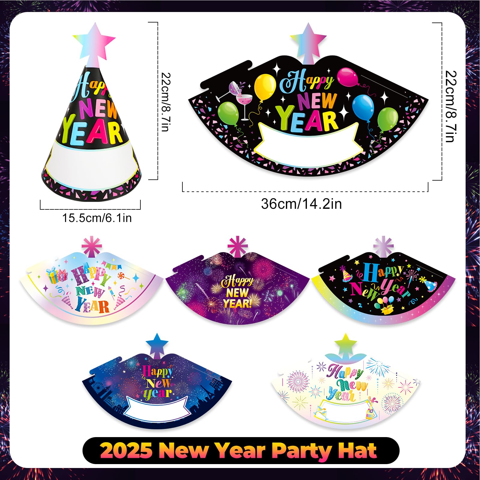 HOWAF New Years Eve Decorations 2025, New Year Balloons 2025 Foil ...