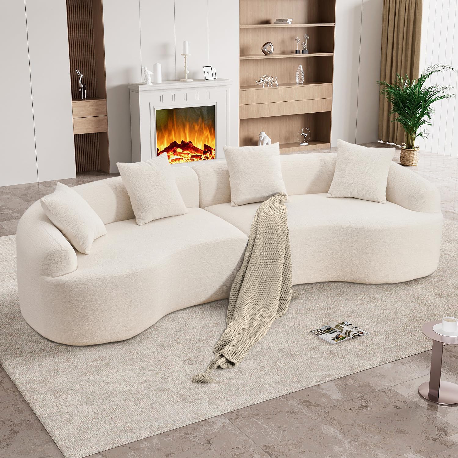Amazon.com: Oversized Curved Modular Sectional Sofa Couch - Luxury ...