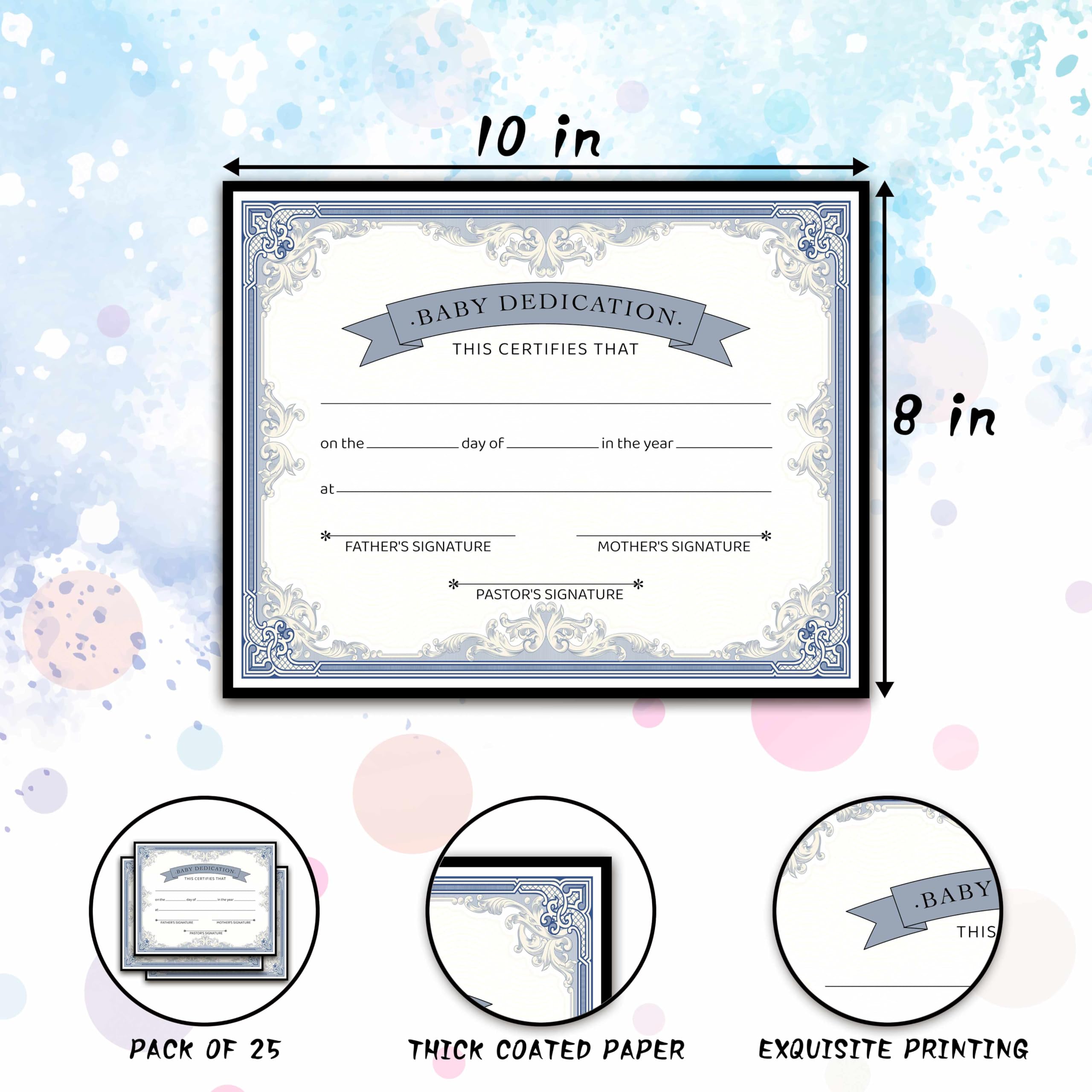 Certificado De Presentación De Niños Cristianos Baby Dedication Certificate, Baptism Certificate ...