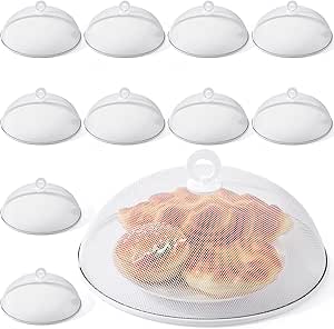 Amazon.com: Mifoci 10 Pcs Metal Mesh Food Cover 11 Inch Round Food Cover Tent Reusable Outdoor ...