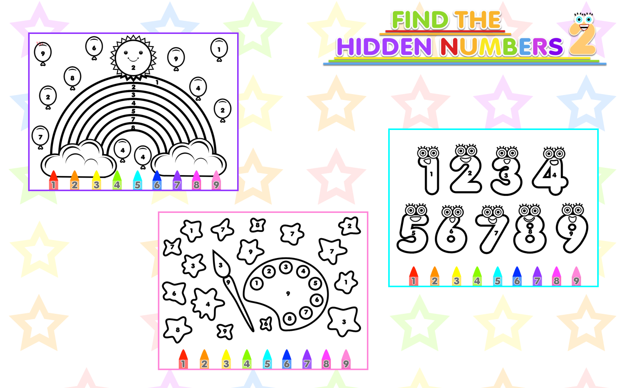 Find The Hidden Numbers 2- Hide & Seek and Paint by Numbers, Learning ...