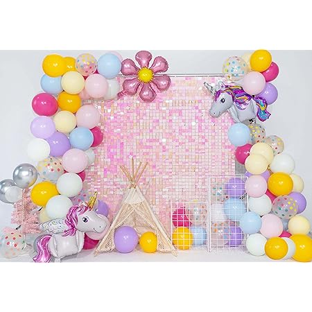 Amazon.com : Sequin Wall Panel Backdrop Pink Shimmer Backdrop Decor for ...