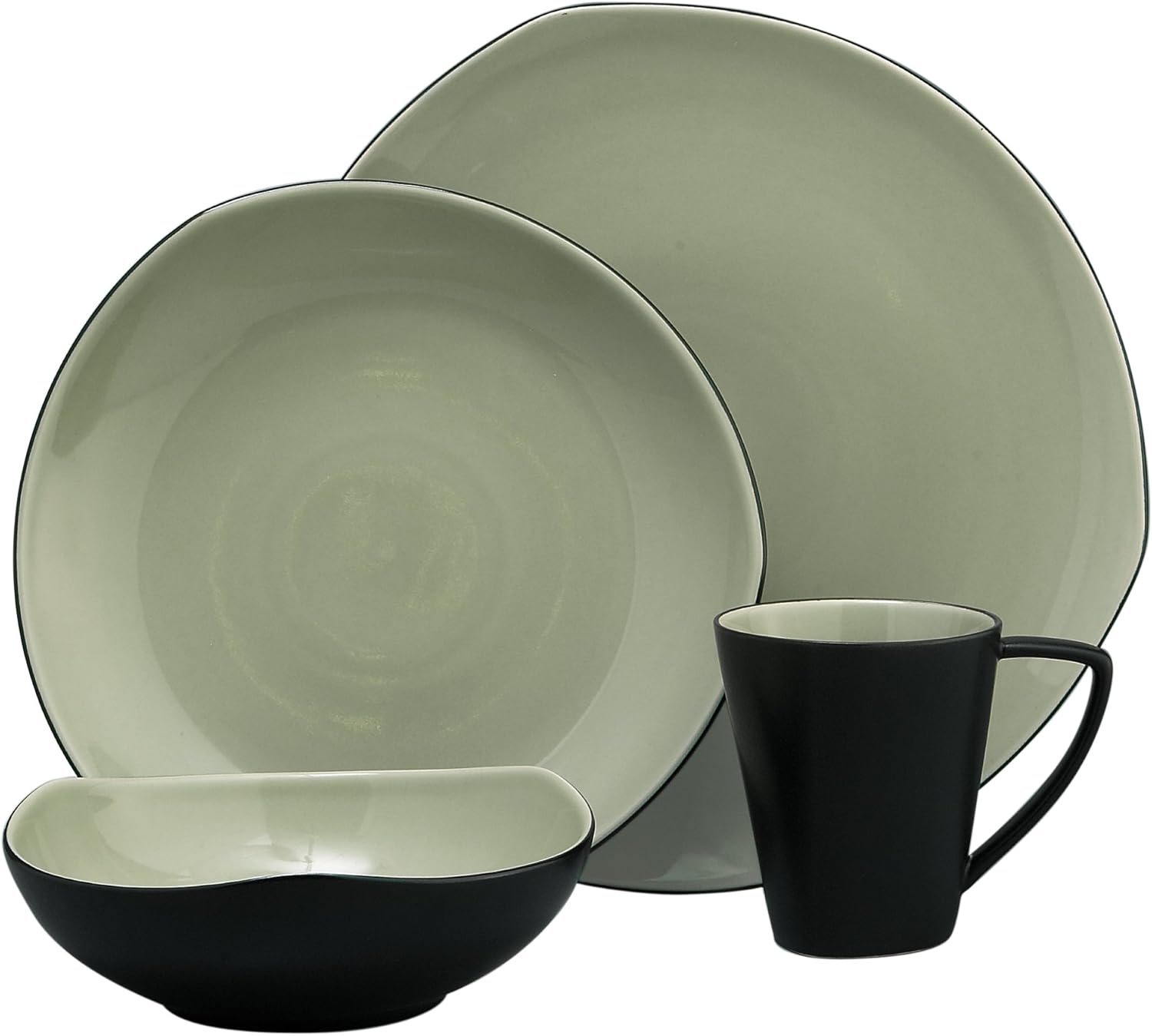 Amazon.com | Nambe Tri-Corner 4-Piece Place Setting: Dinnerware Sets ...