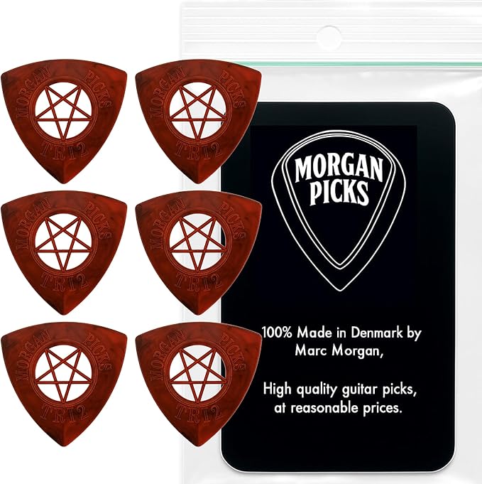 Amazon.com: Morgan Picks Tri2-6 picks for guitar/bass. Pentagram cutout ...